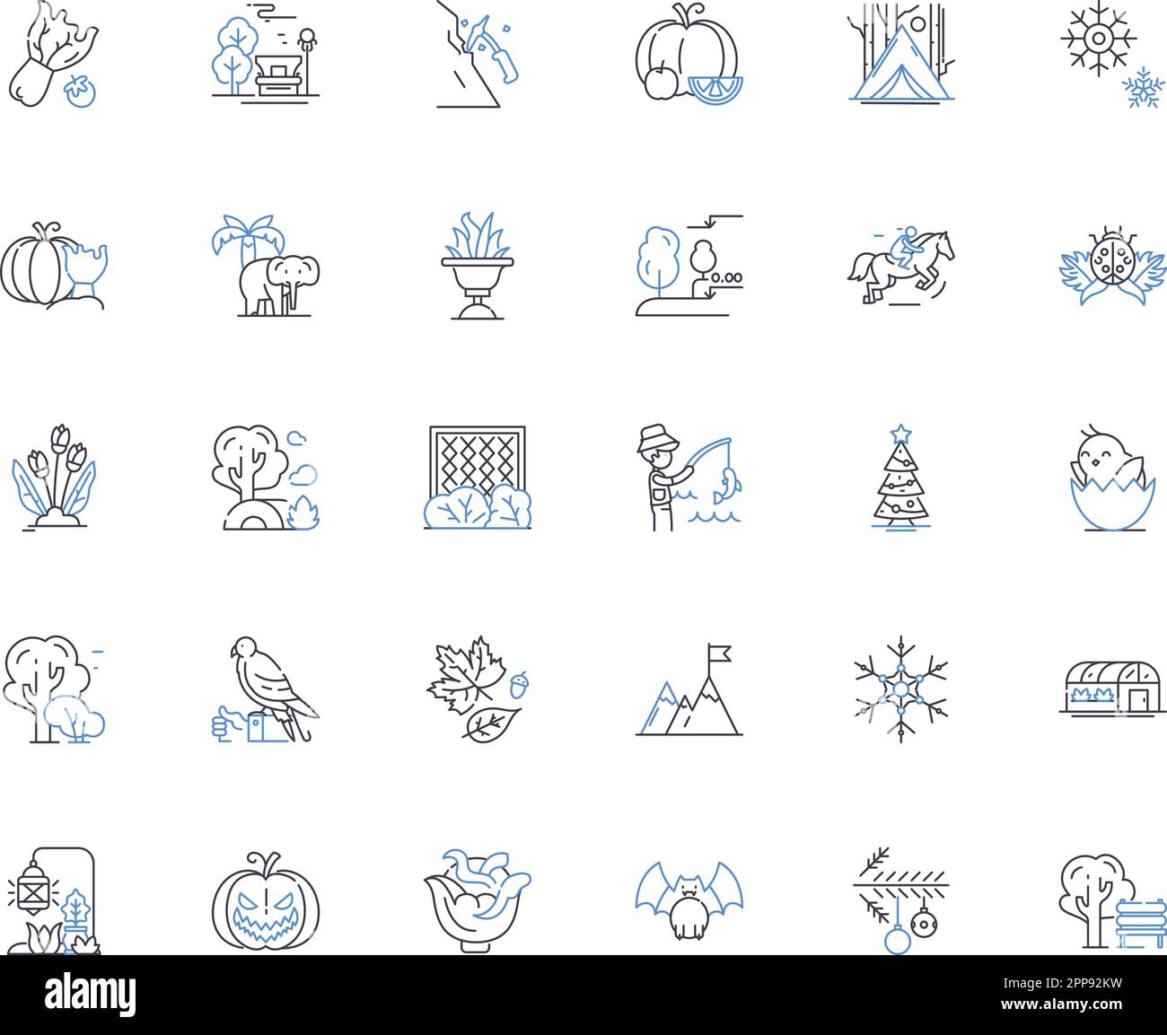 Wilderness line icons collection. Adventure, Solitude, Survival ...
