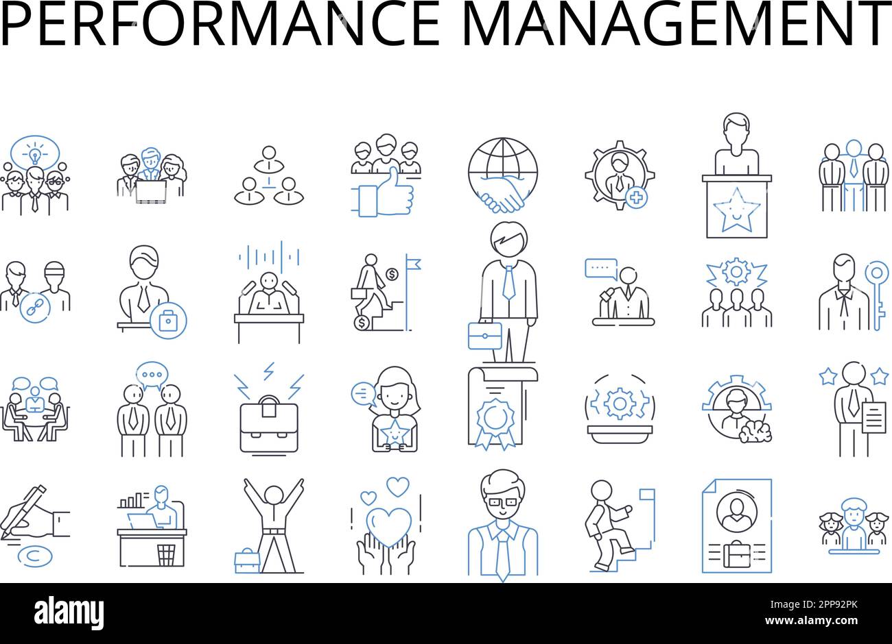 Performance management line icons collection. Talent development, Goal ... Performance management line icons collection. Talent development, Goal ...