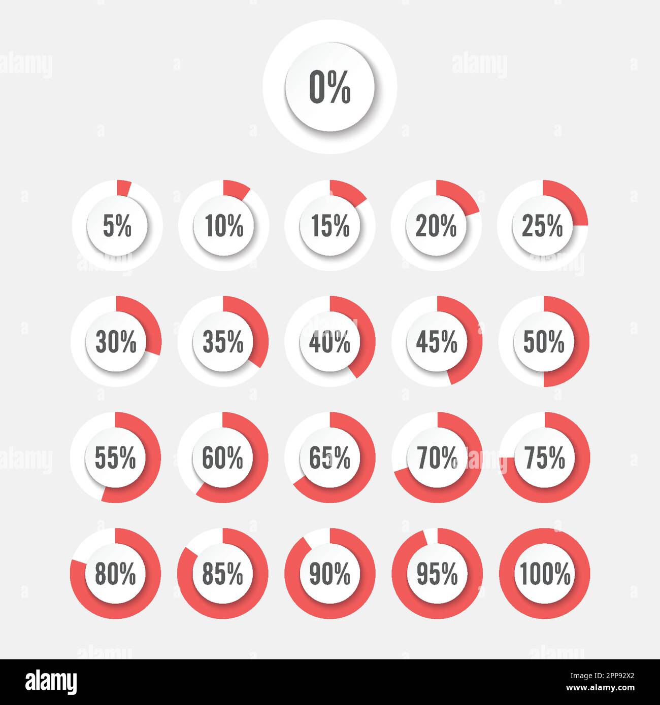 Set percentage diagrams indicator hi-res stock photography and images ...