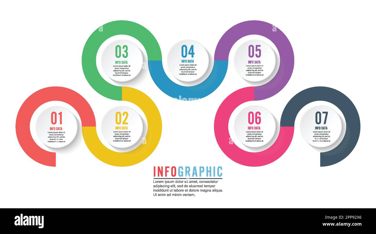 Infographics step by step. Universal abstract element of chart, graph ...