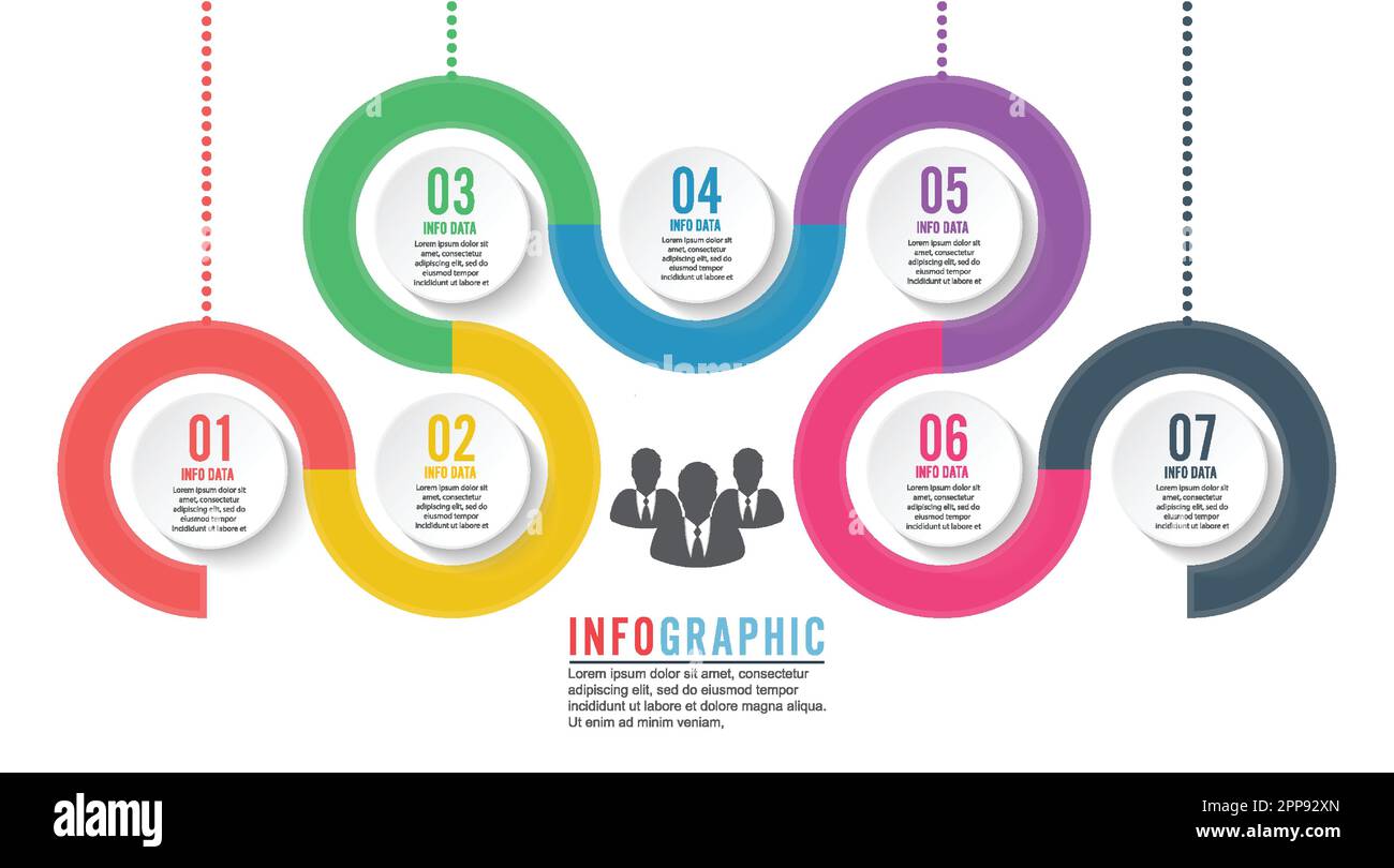 Infographics step by step. Universal abstract element of chart, graph ...