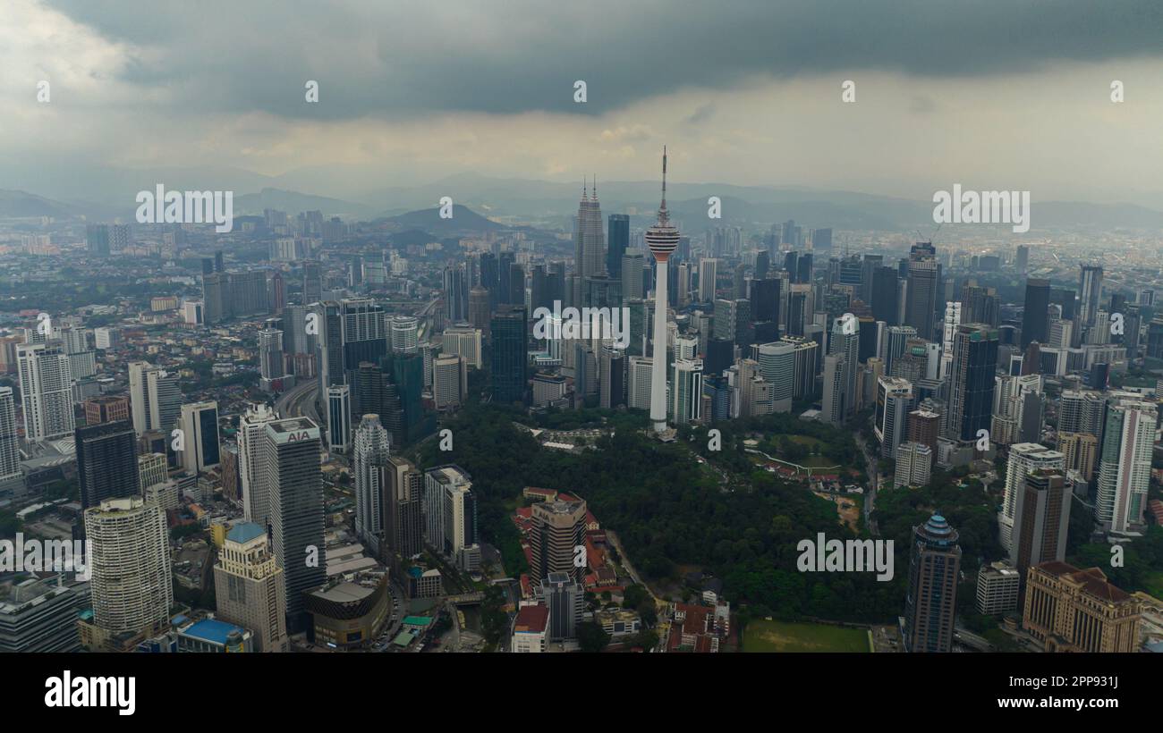 Kuala Lumpur, Malaysia - September 11, 2022: Aerial view of high-rise ...