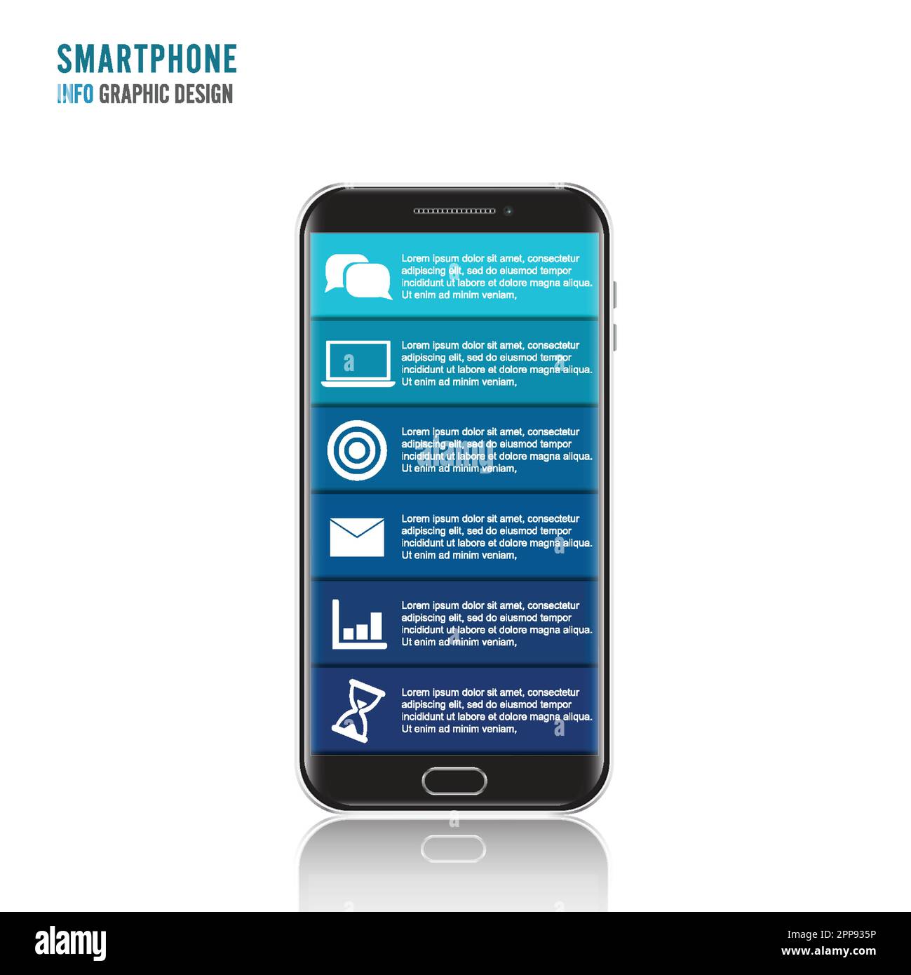 Vector mobile phone for infographic. Template for diagram, graph ...