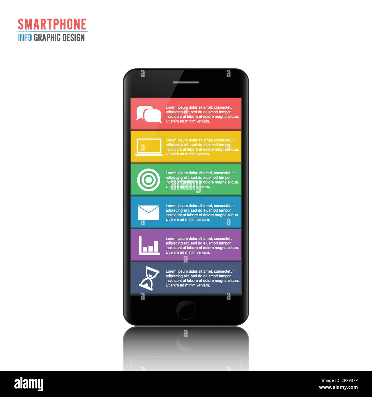 Vector mobile phone for infographic. Template for diagram, graph ...
