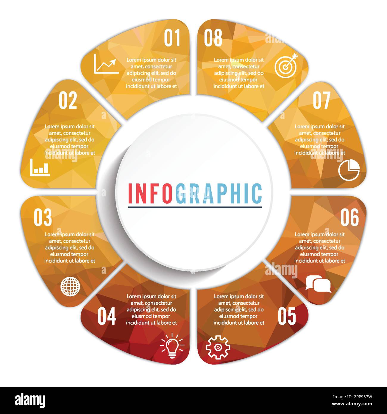 Vector illustration infographics 6 options. Template for brochure ...