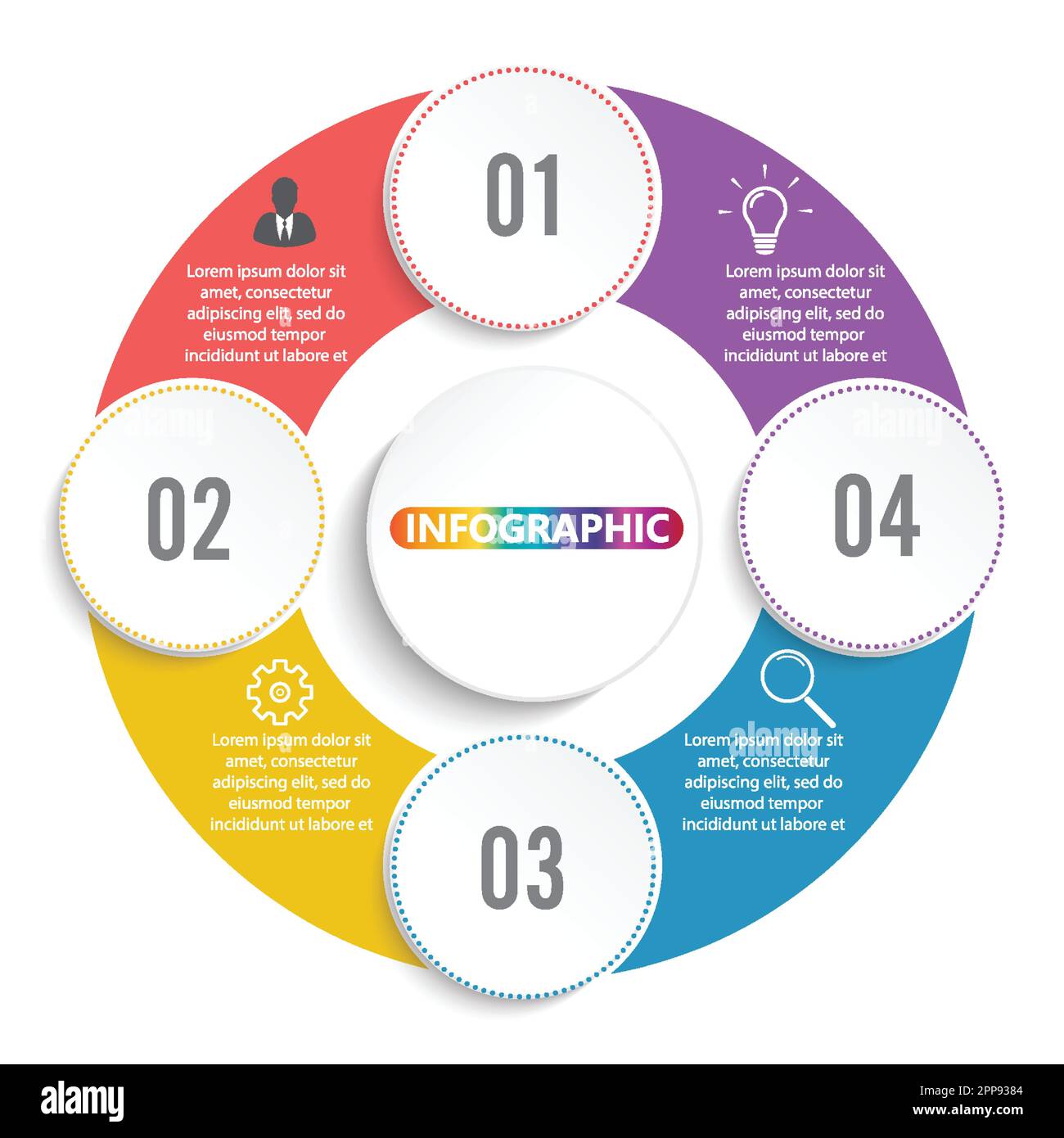 Vector illustration infographics 6 options. Template for brochure ...