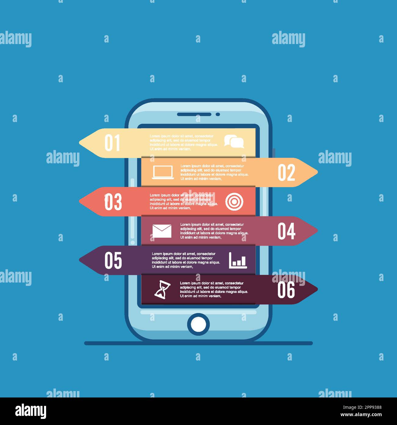 Vector mobile phone for infographic. Template for diagram, graph ...