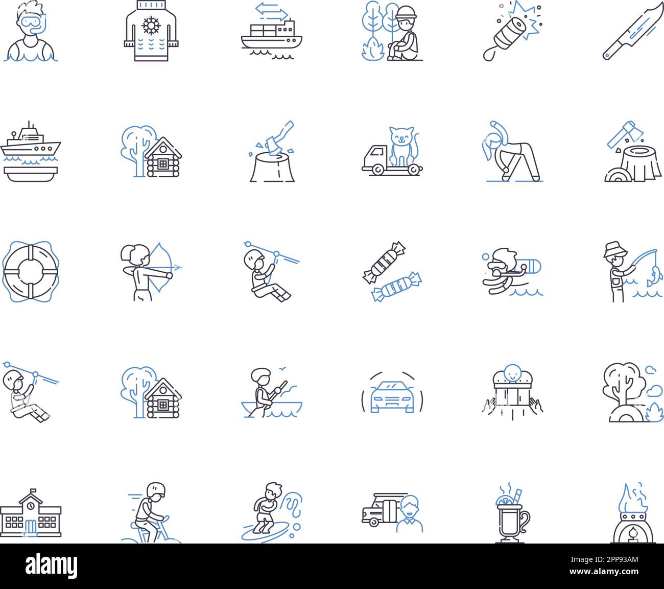 Pleasure seeking line icons collection. Gratification, Indulgence ...