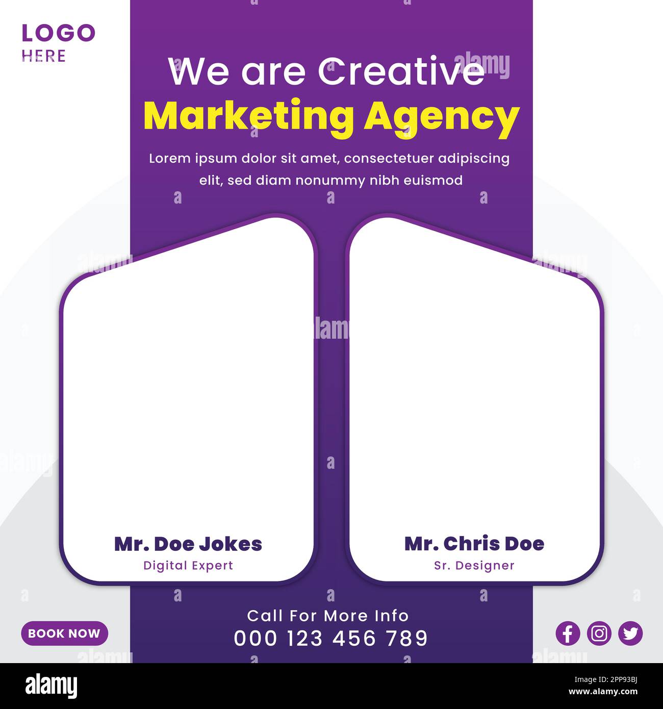 Creative Marketing Agency Post Design, Social Post Design Stock Vector ...