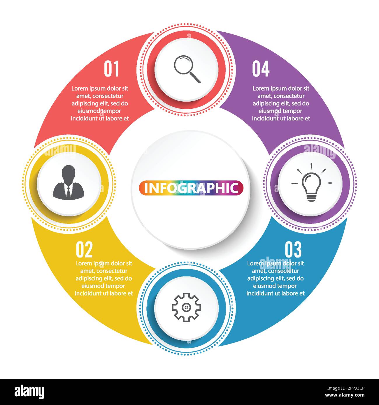 Vector illustration infographics 6 options. Template for brochure ...