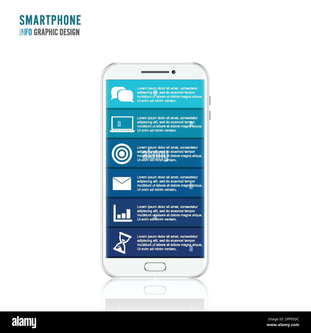 Vector mobile phone for infographic. Template for diagram, graph ...