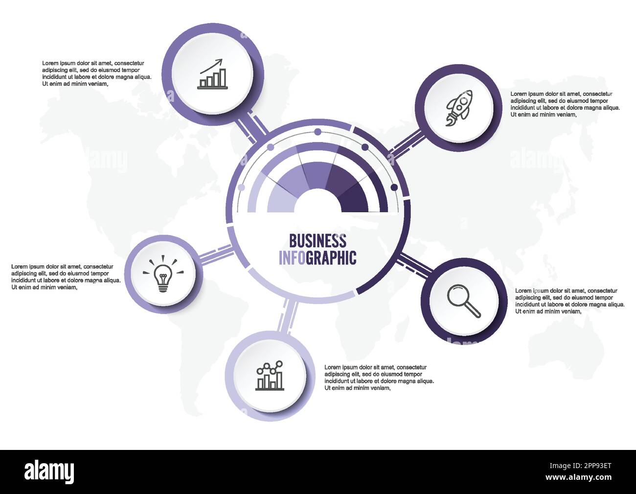 Abstract infographics five options template. Vector illustration. Can ...