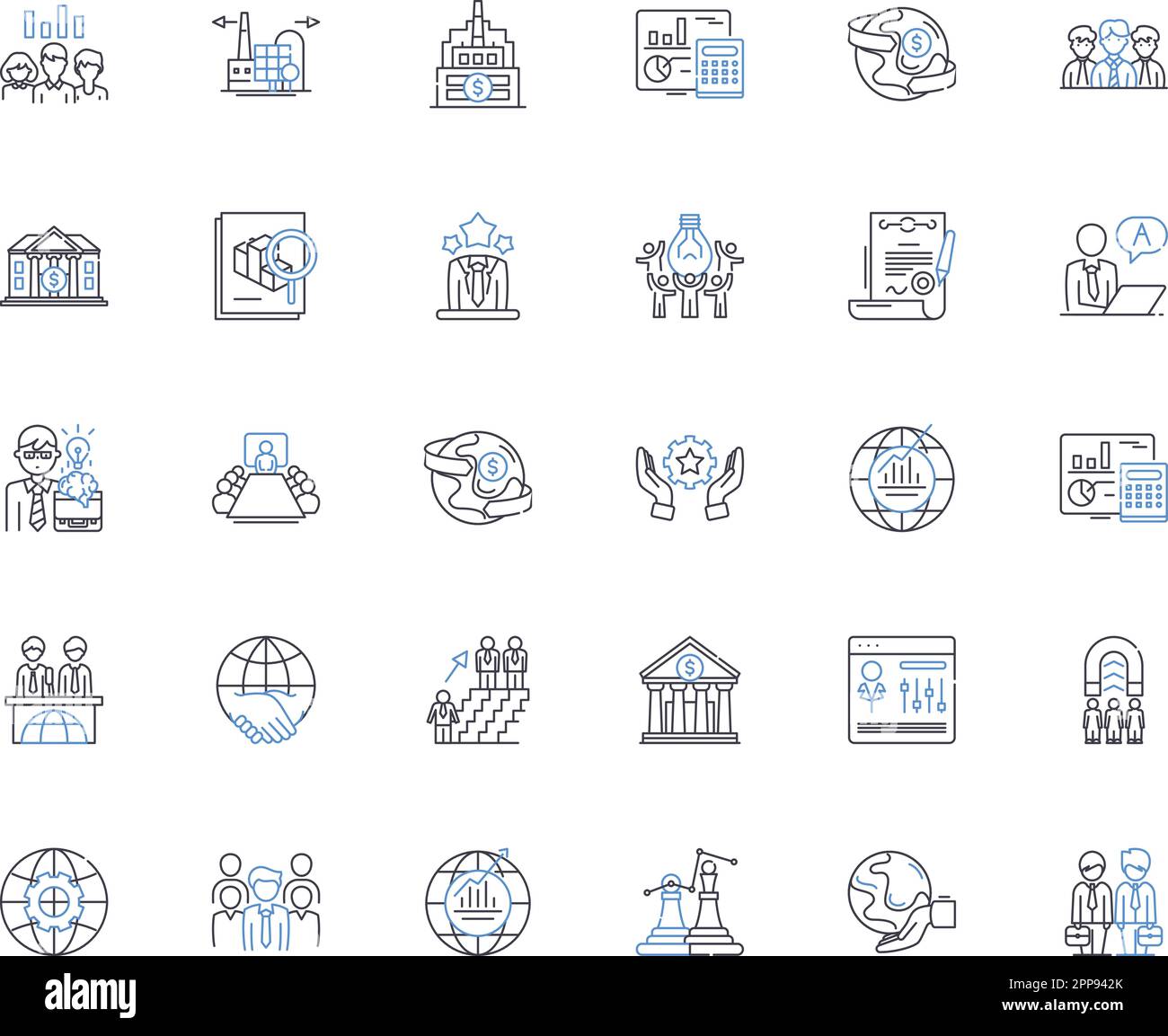Digitization Line Icons Collection Scanning Automation Paperless Digitalization