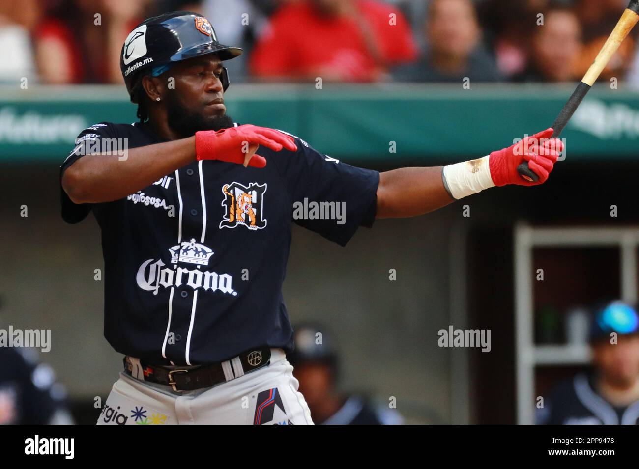 April 22, 2023 Mexico City, Mexico: Olmo Rosario #29 hits against ...