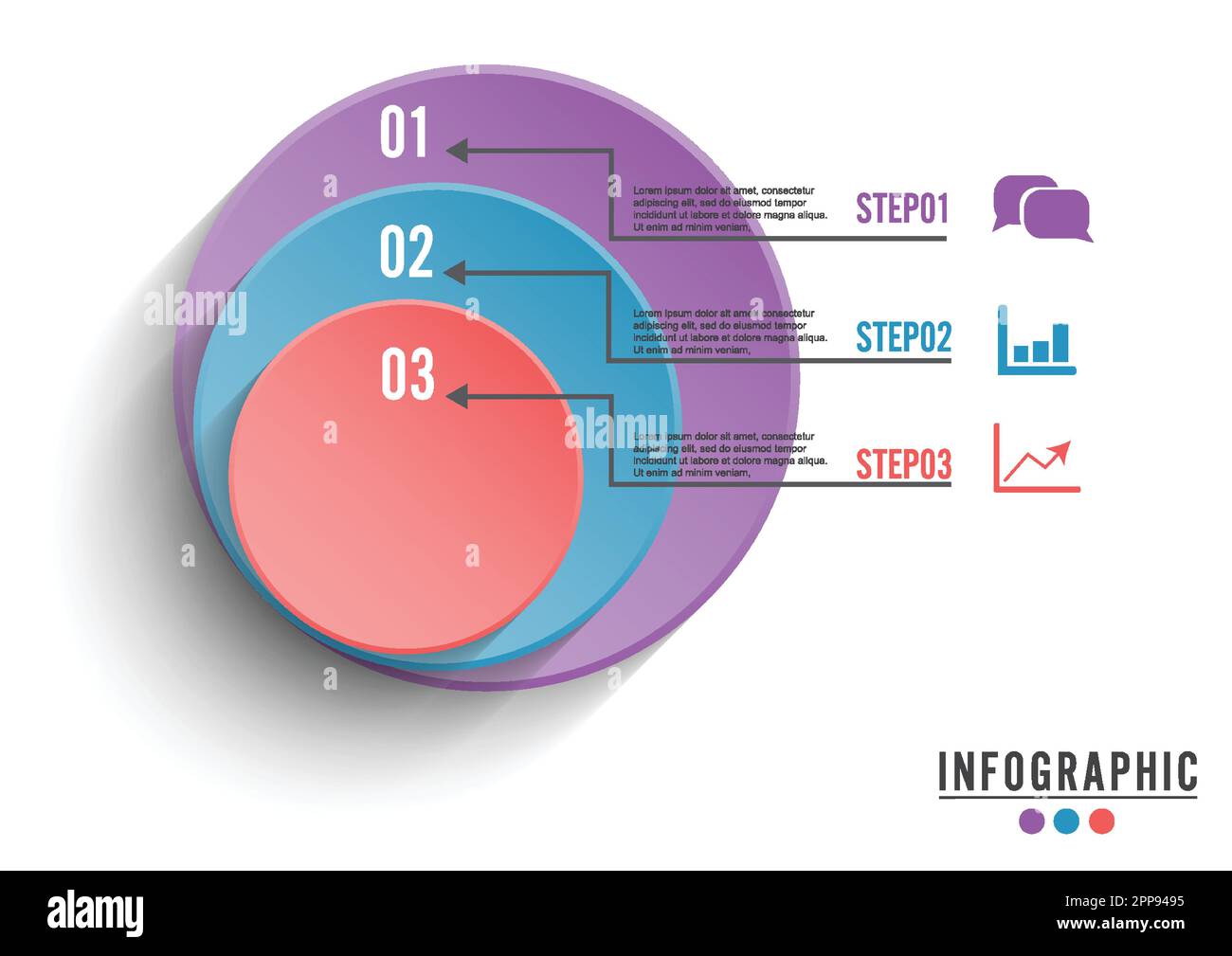 Circle infographic template three option, process or step for business presentation Stock Vector ...