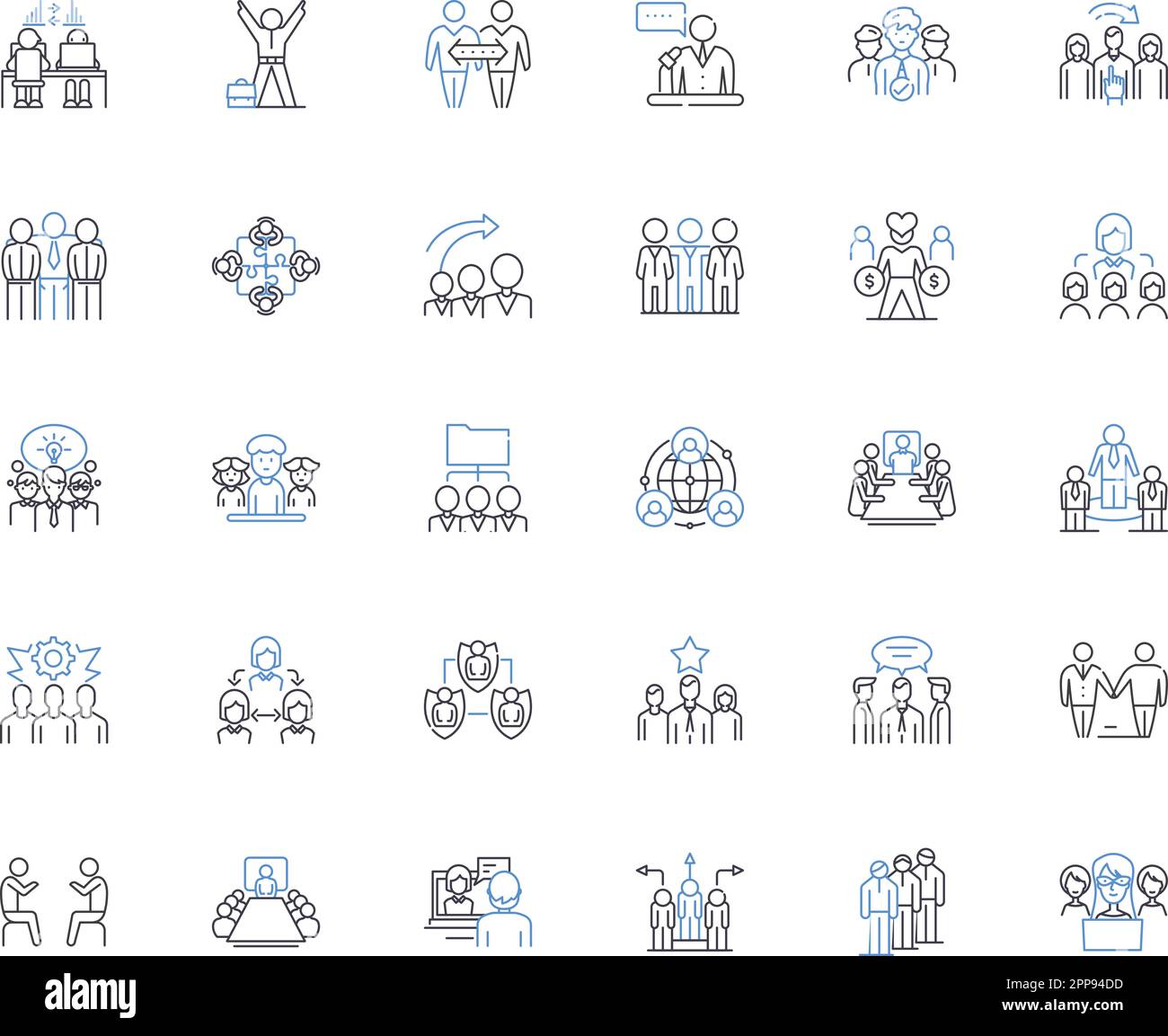 Pair couple line icons collection. Lovebirds, Soulmate, Partners ...