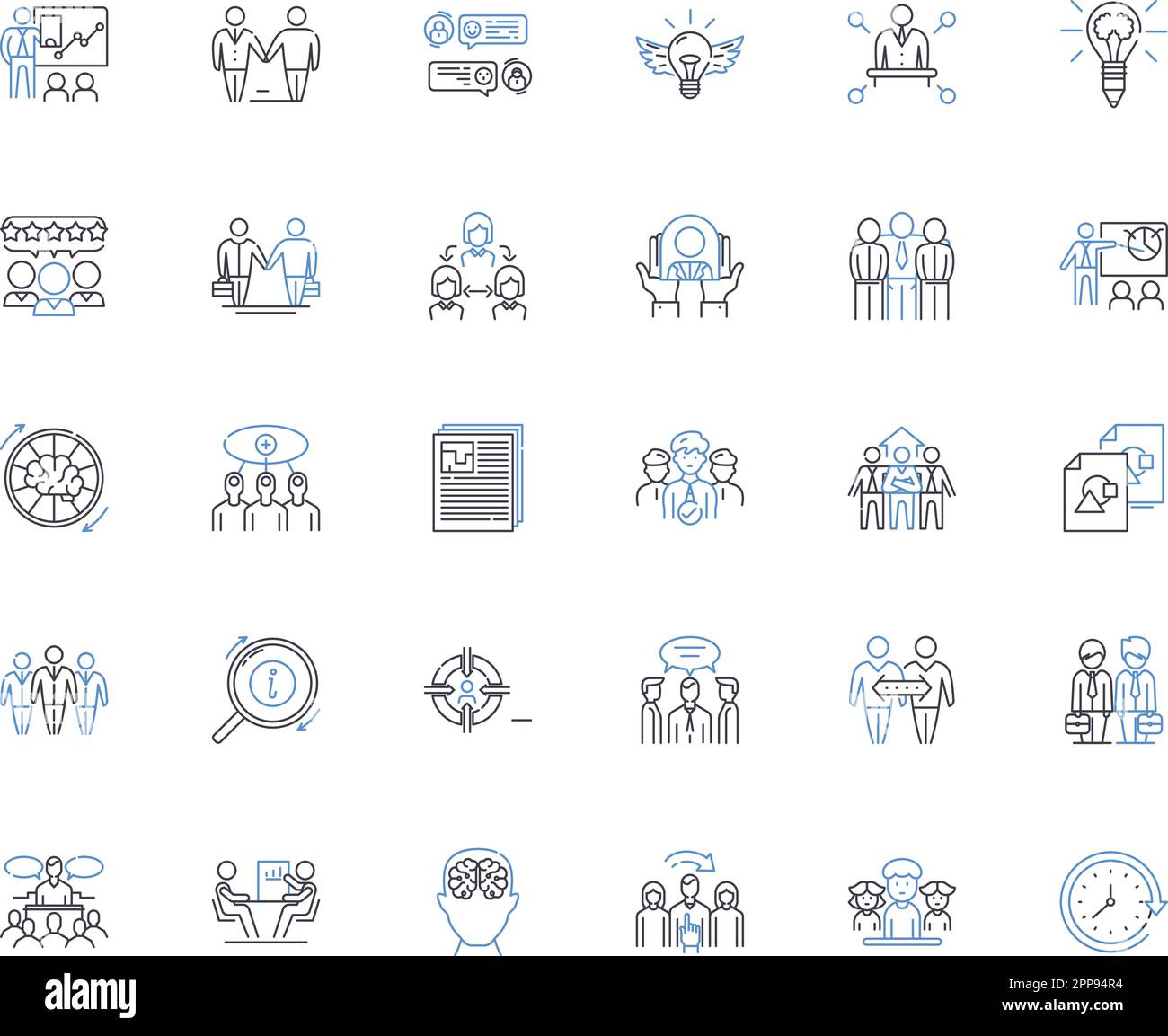 Sales conference line icons collection. Nerking , Motivation , Strategy ...