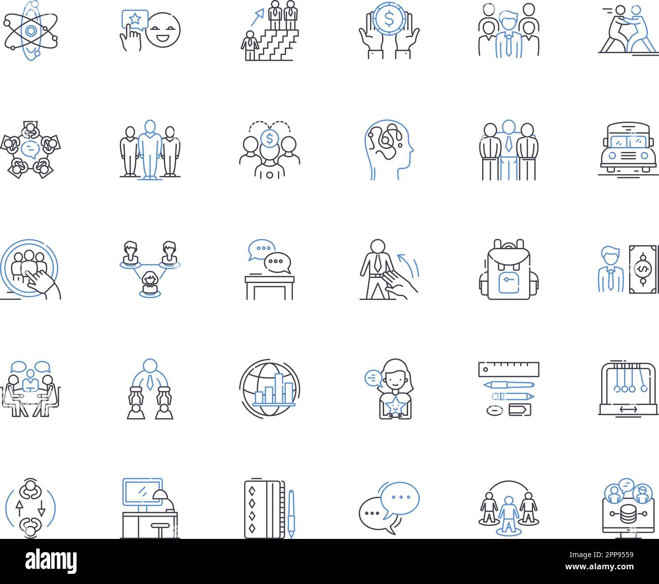 Engagement Strategy Line Icons Collection Connection Interaction Feedback Incentives
