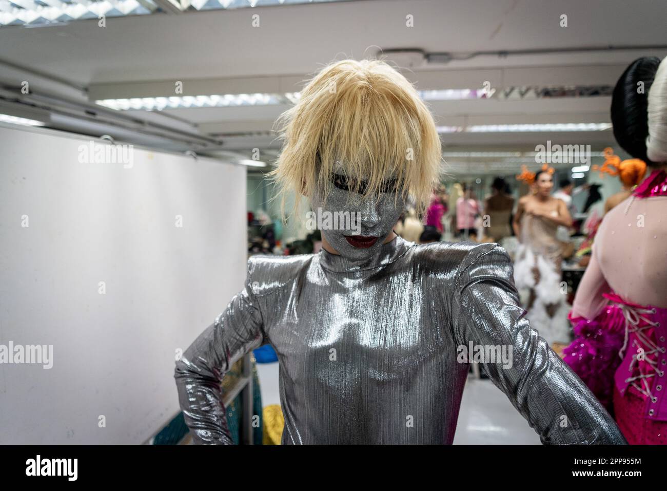 Bangkok, Thailand. 23rd Apr, 2023. Thai drag queen Morrigan poses for a ...