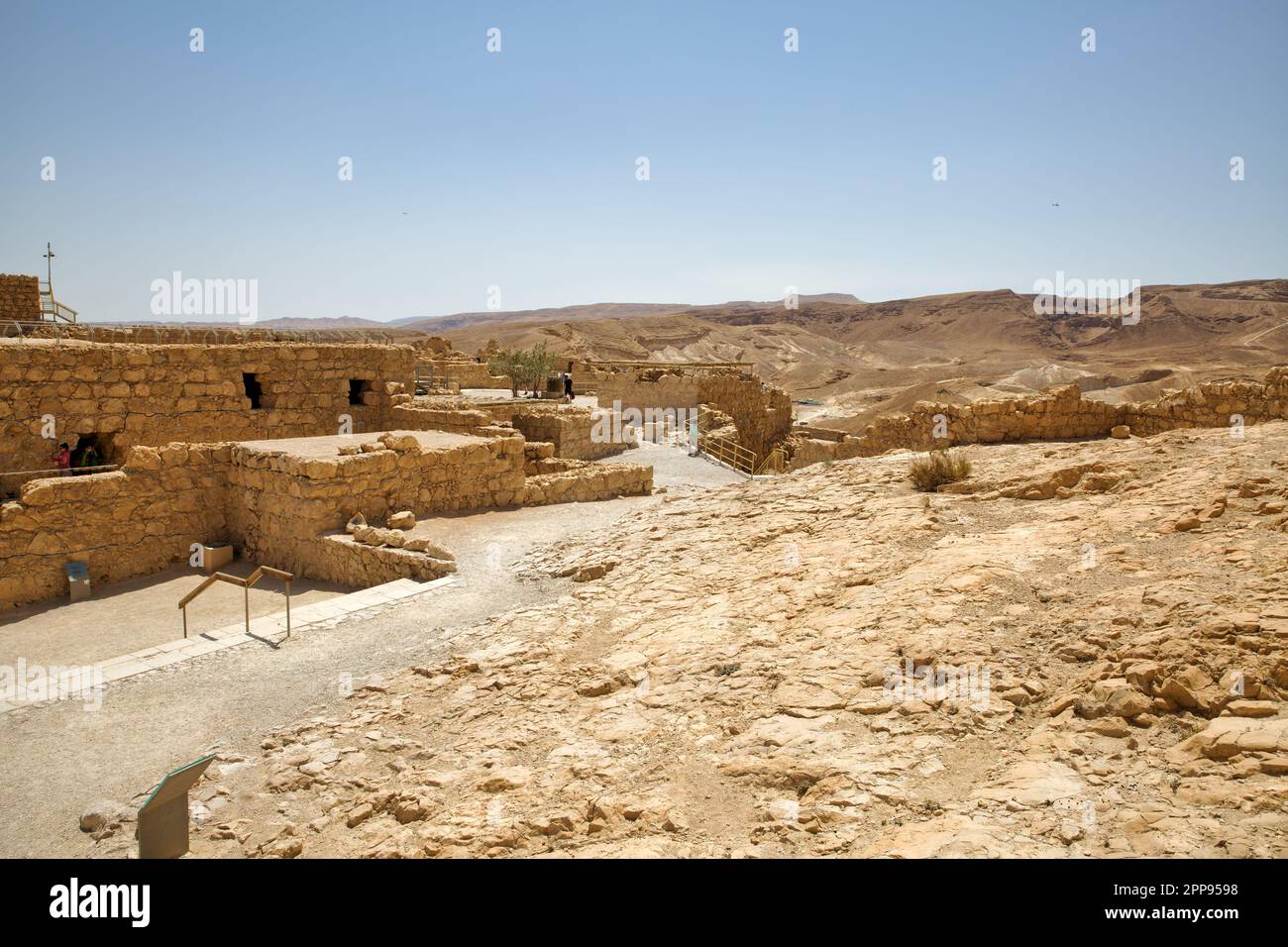 Masada fortified palace ruins in southern Judean Desert in Israel Stock ...