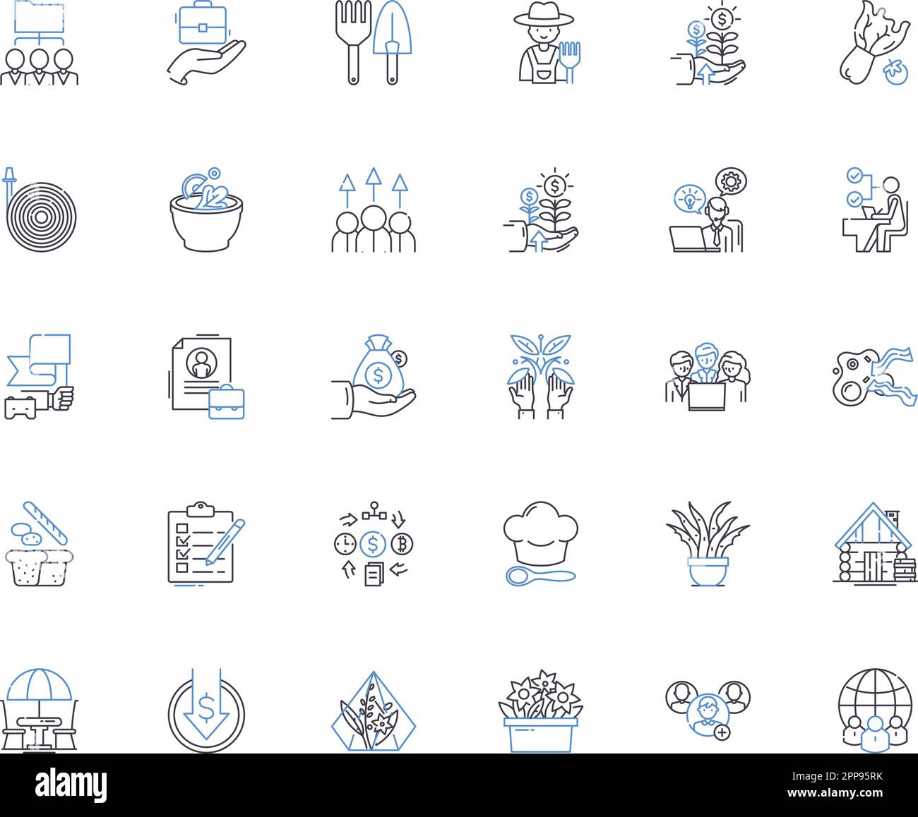 Architecture profession line icons collection. Design, Blueprint ...