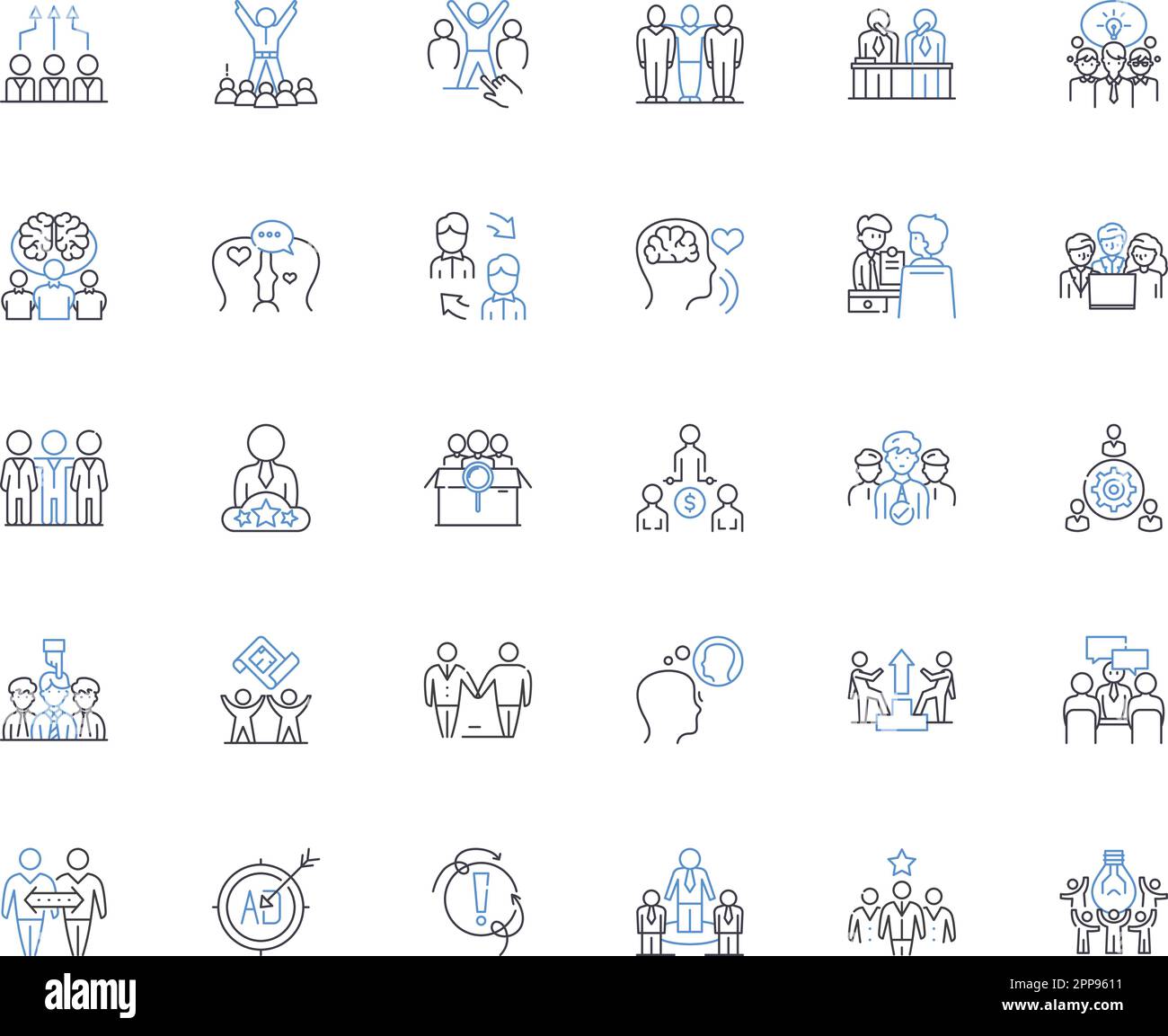 Acquaintances line icons collection. Nod, Introduction, Familiar ...