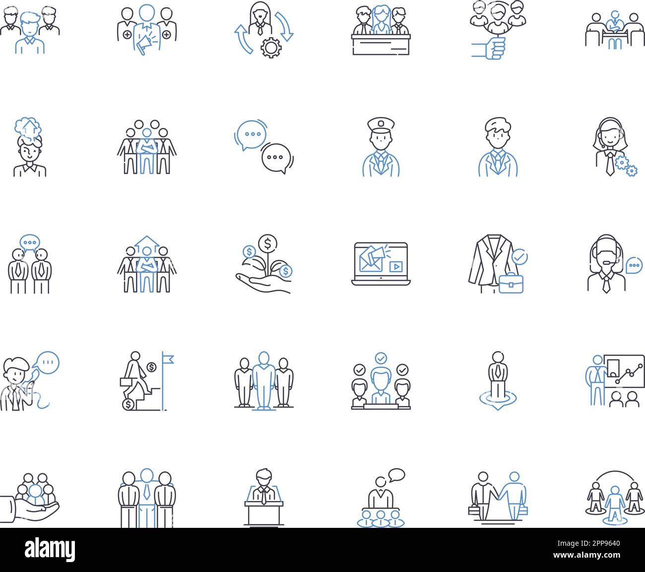 Brand agency line icons collection. Strategy, Creativity, Branding ...