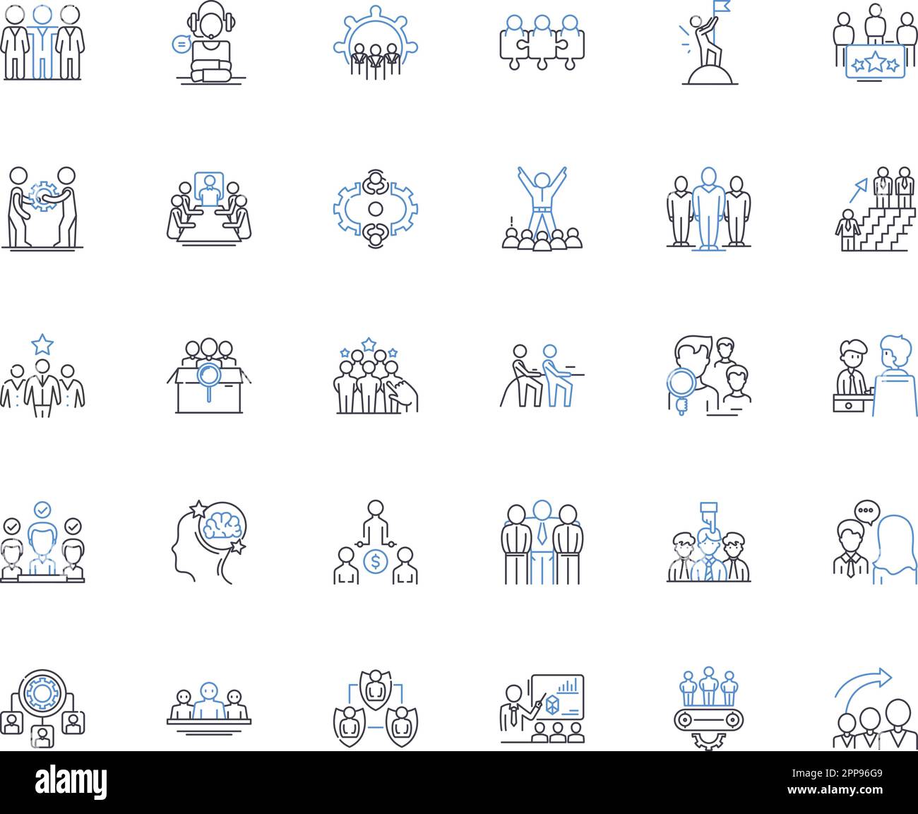 Association line icons collection. Unity, Alliance, Coalition ...