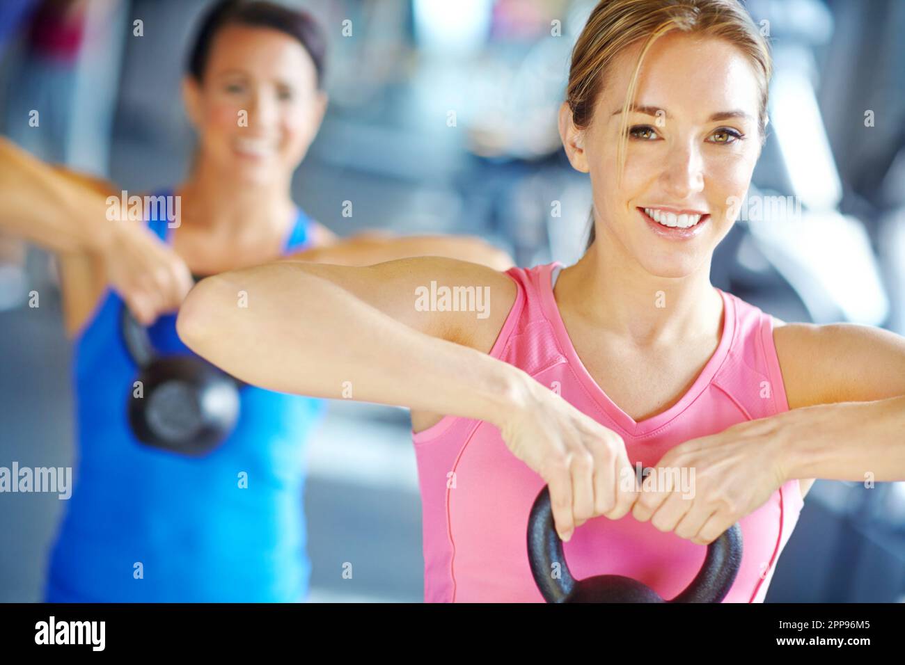 Im making great progress. A beautiful young woman working out at the ...