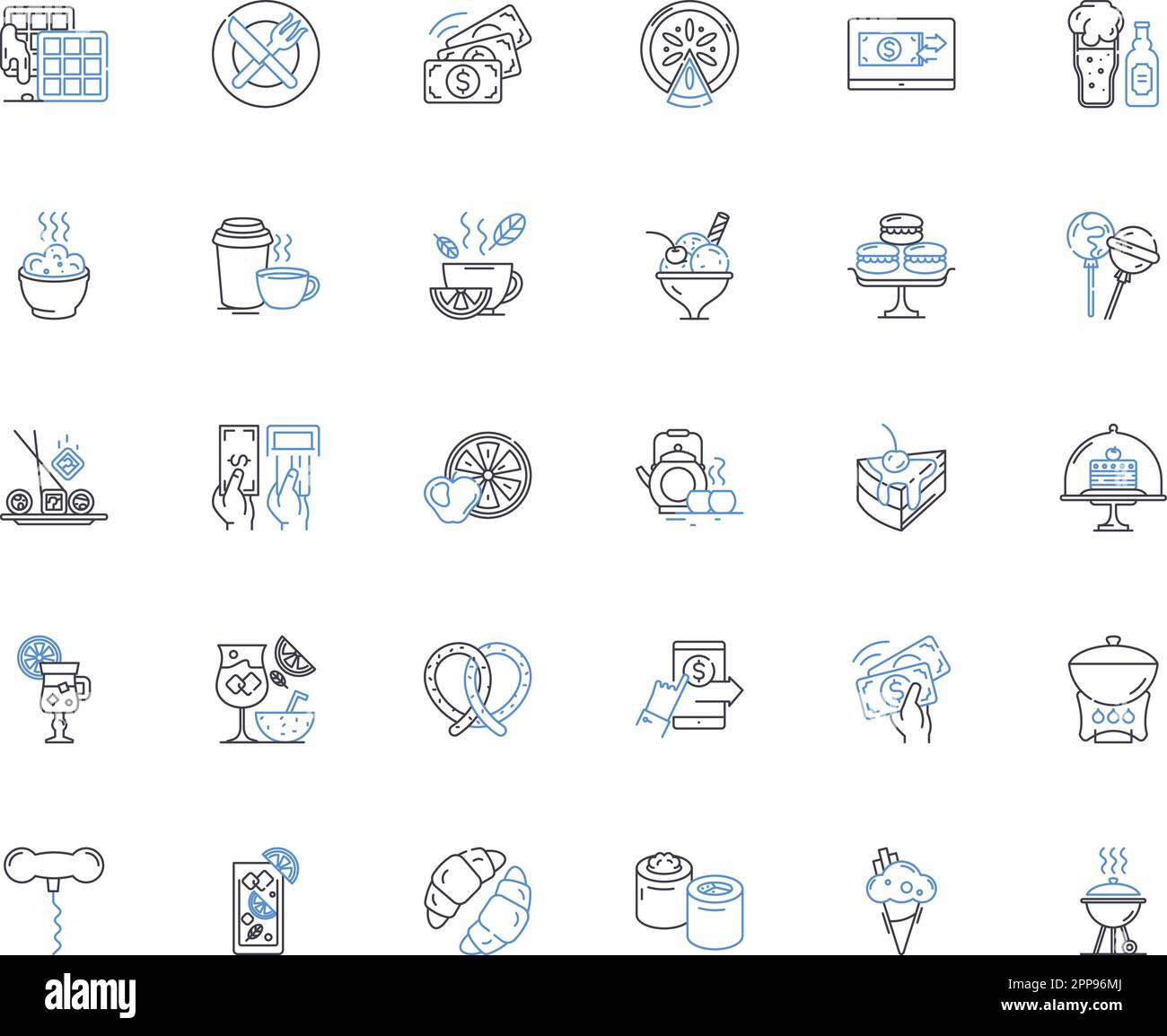 Tavern leadership line icons collection. Commanding, Charismatic ...
