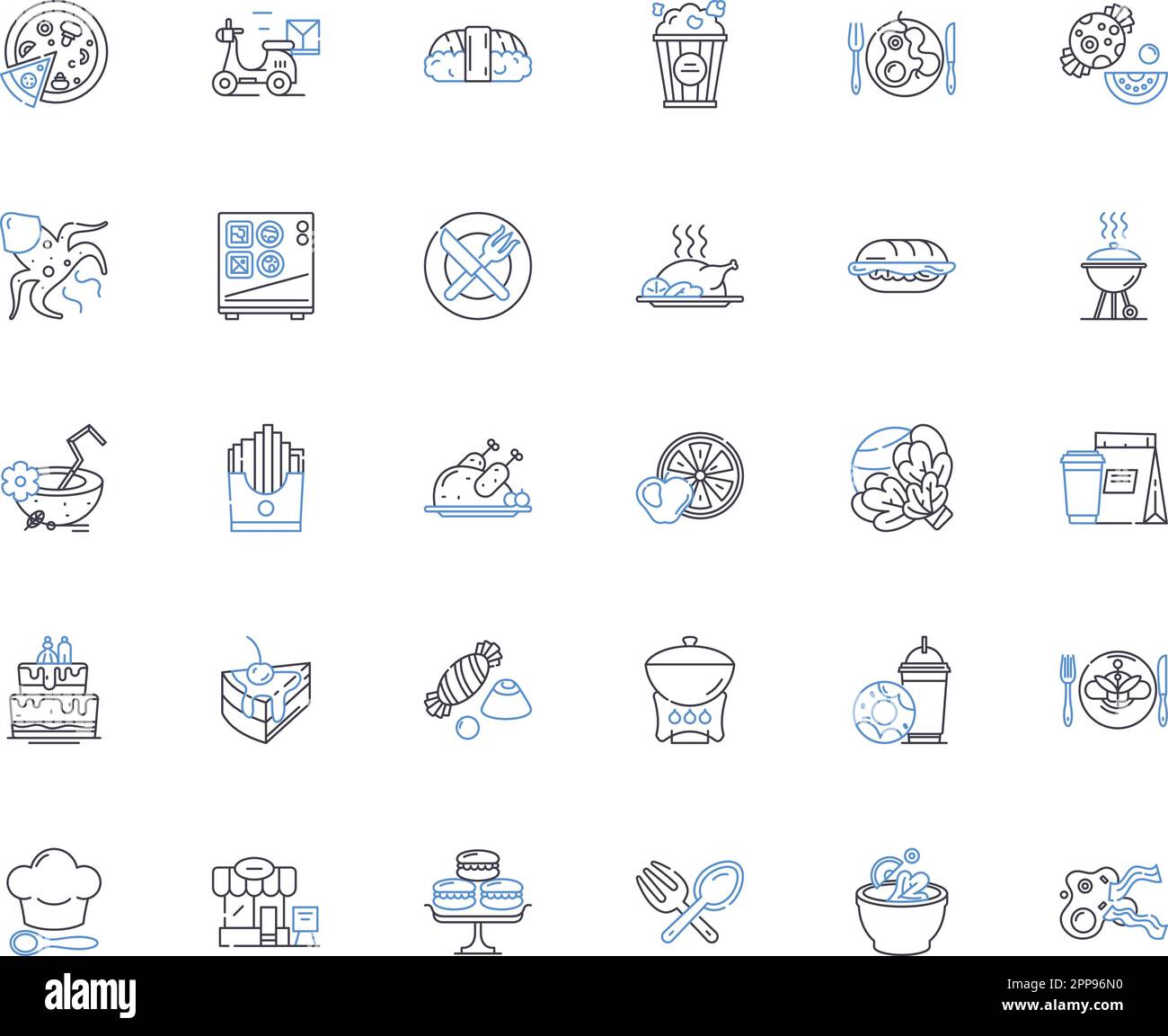 Harvesting line icons collection. Reaping, Collecting, Gleaning, Mowing ...