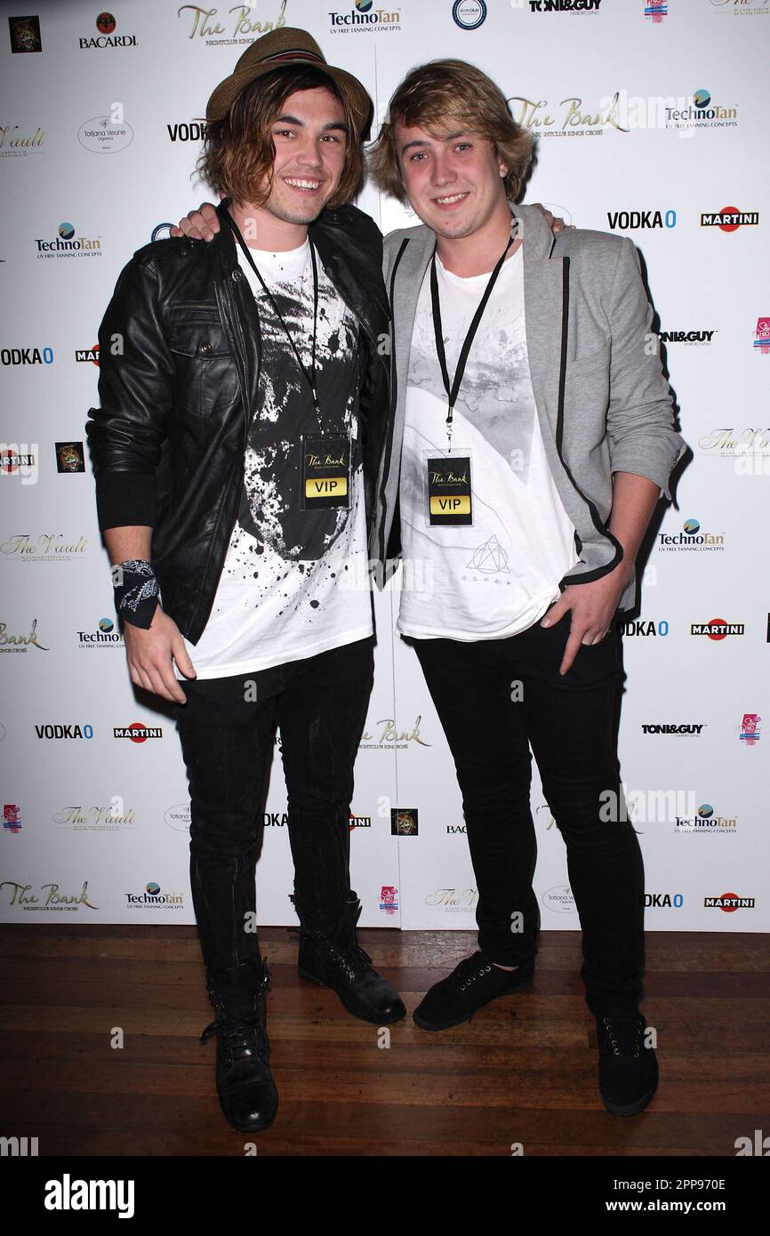 Finalists from the television series 'X Factor' celebrate the first ...