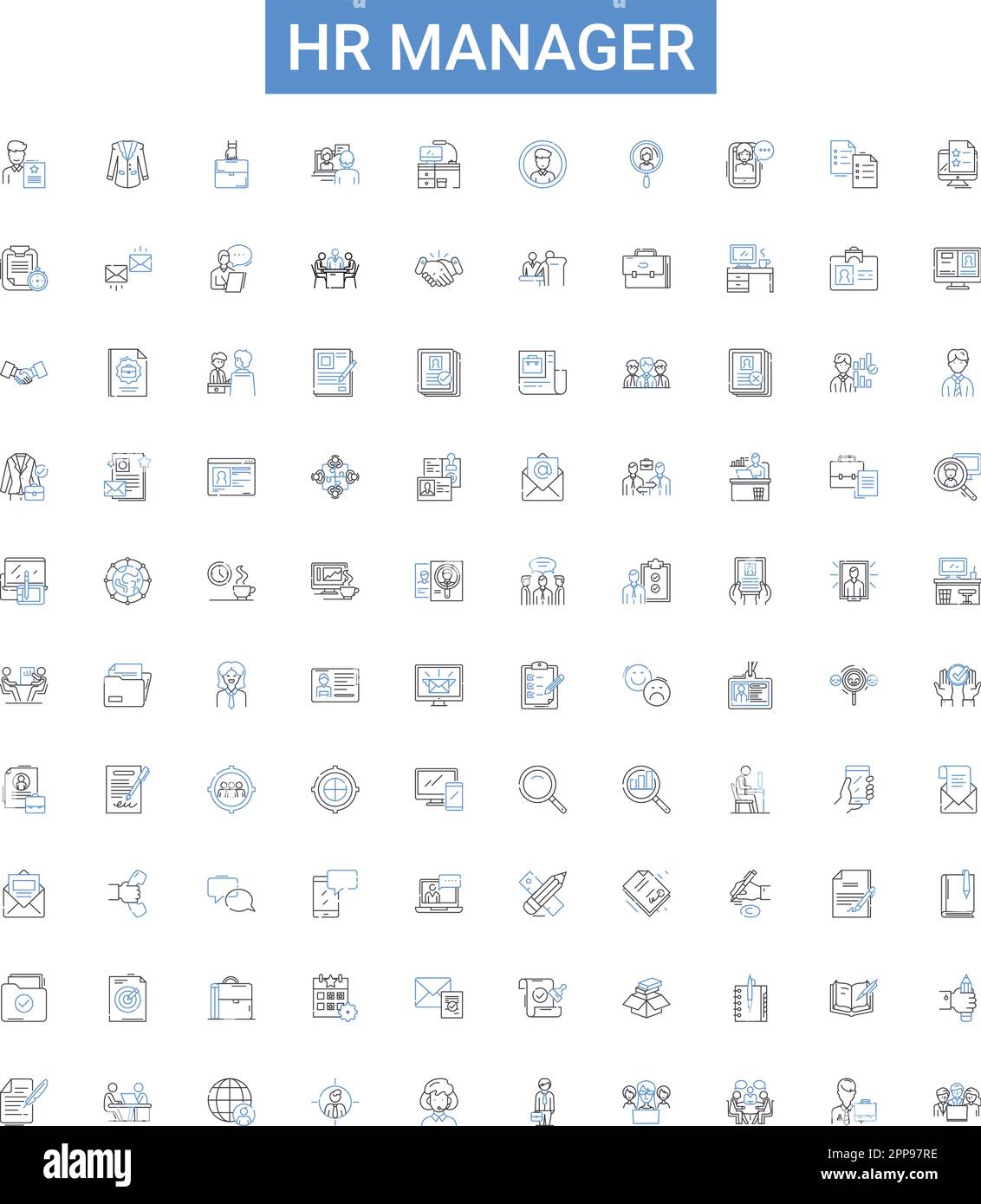 Hr manager outline icons collection. HR, Manager, Human, Resources ...