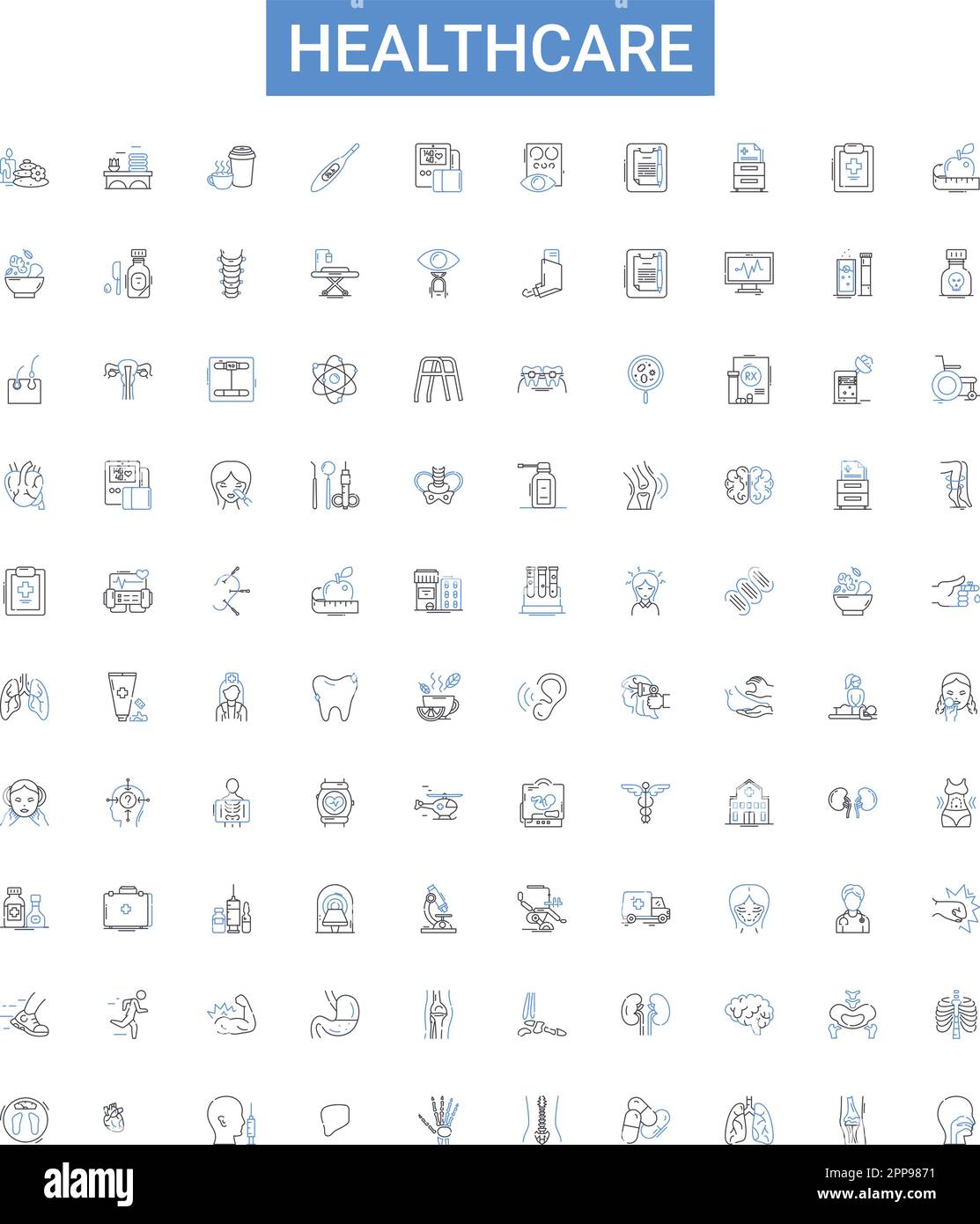 Healthcare outline icons collection. Medicine, Health, Treatment, Care ...