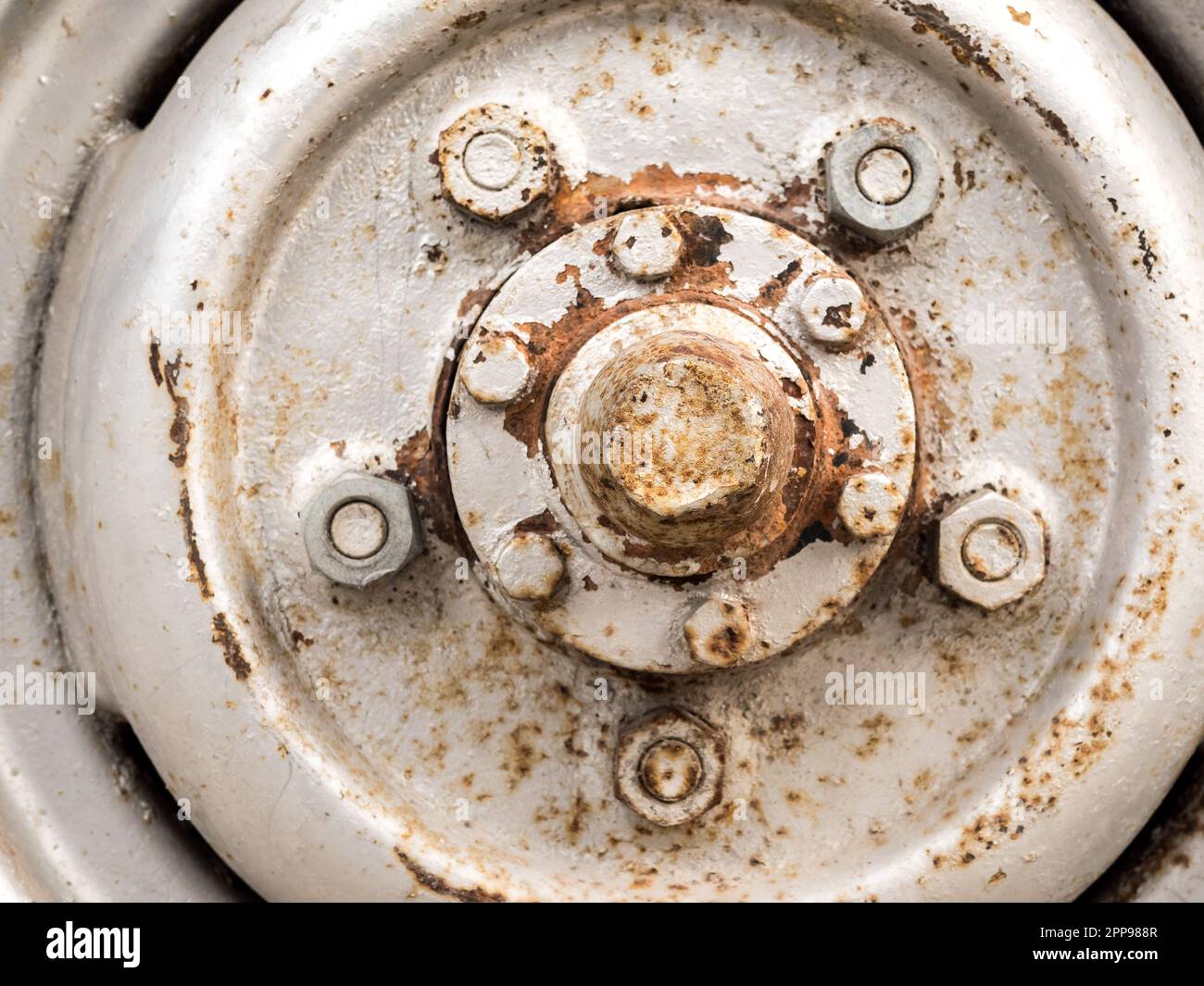 closeup old wheel mag alloy , rusty, dirty and old condition Stock ...