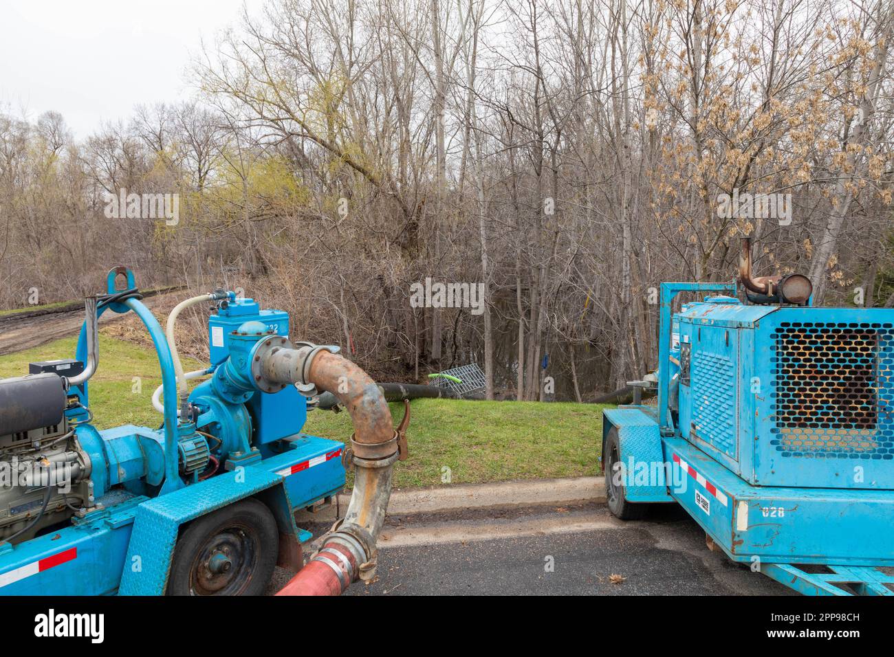 Spring Flooding of the Mississippi River north of Minneapolis in ...