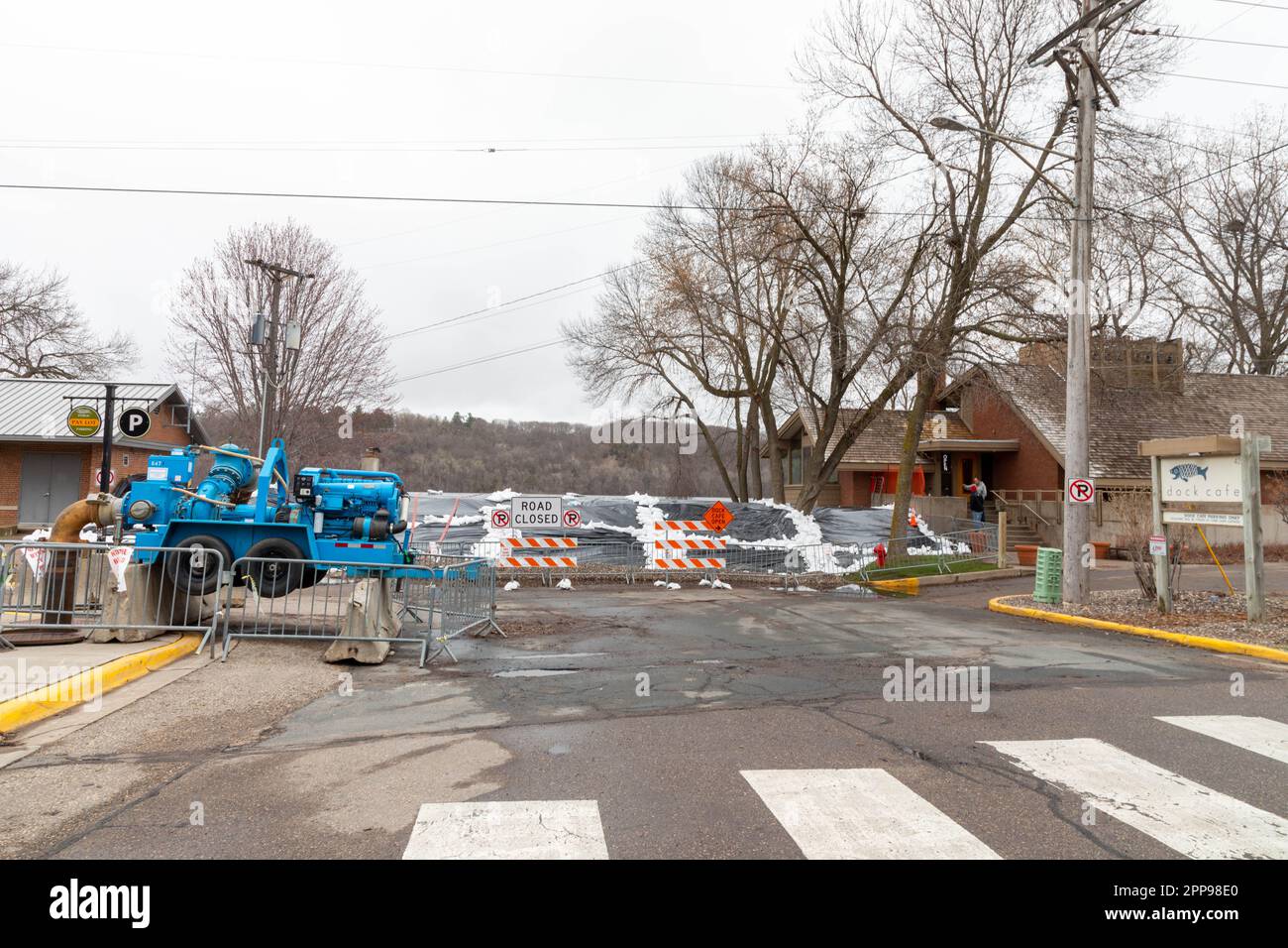 Spring Flooding of the Saint Croix River in Stillwater Minnesota April ...