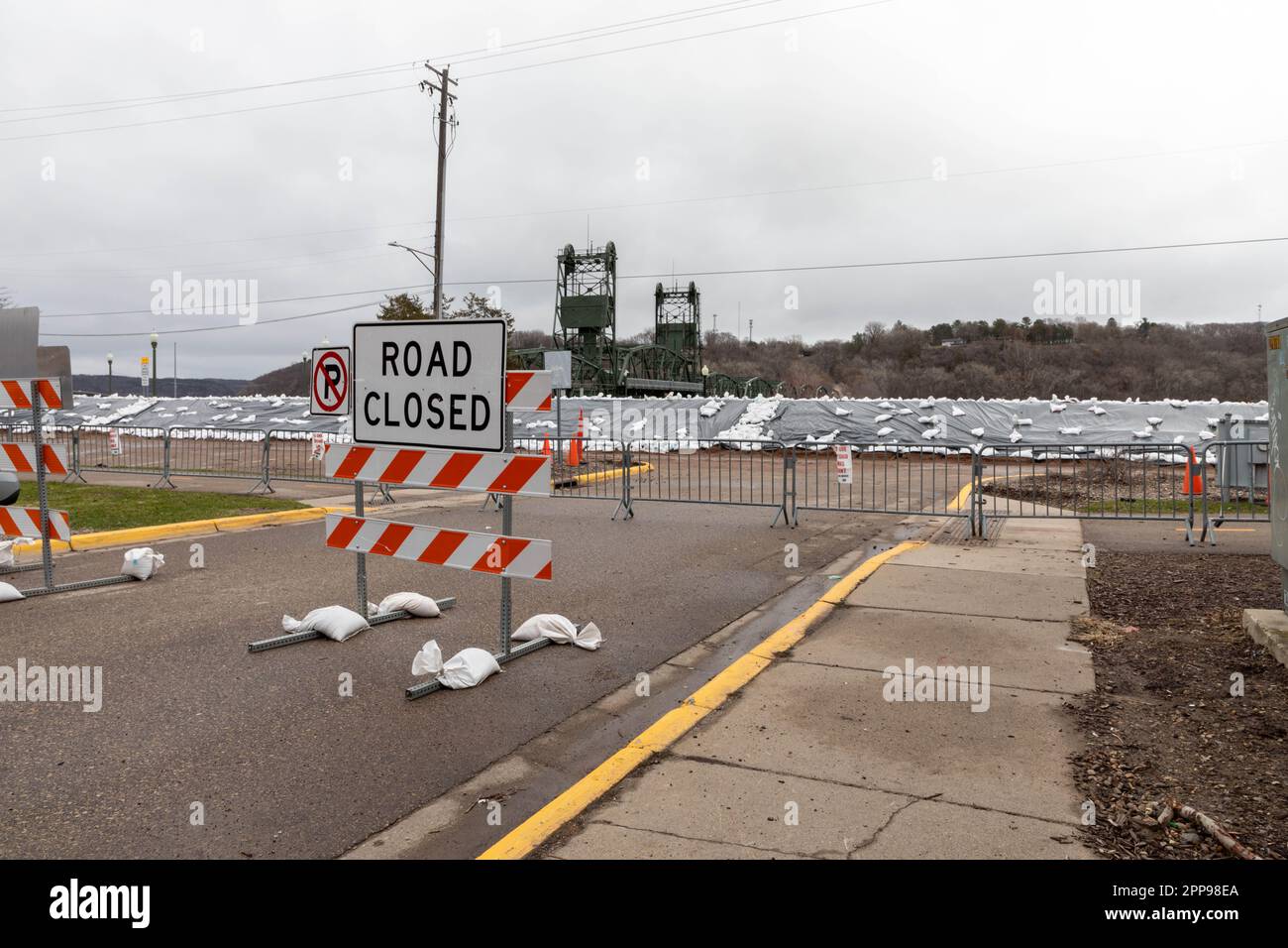 Spring Flooding of the Saint Croix River in Stillwater Minnesota April ...
