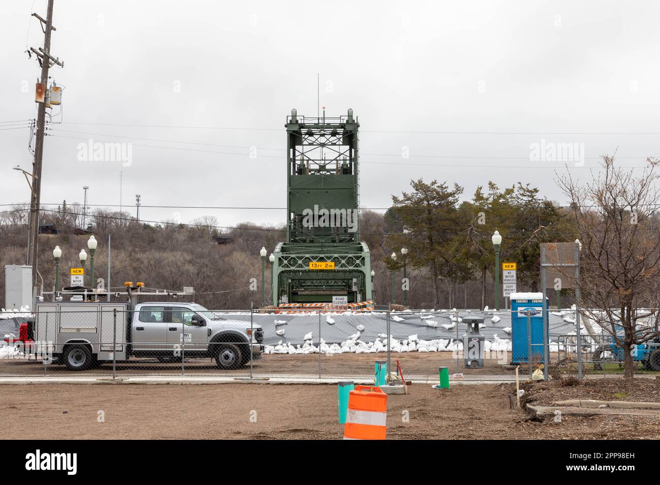 Spring Flooding of the Saint Croix River in Stillwater Minnesota April ...
