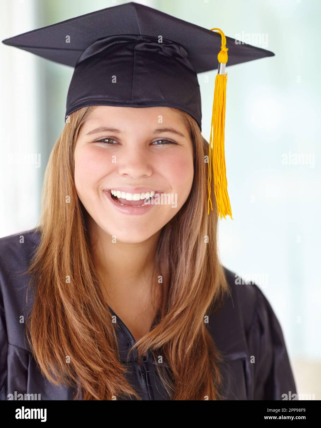Ready to take the next step in her life. Head and shoulders portrait of ...