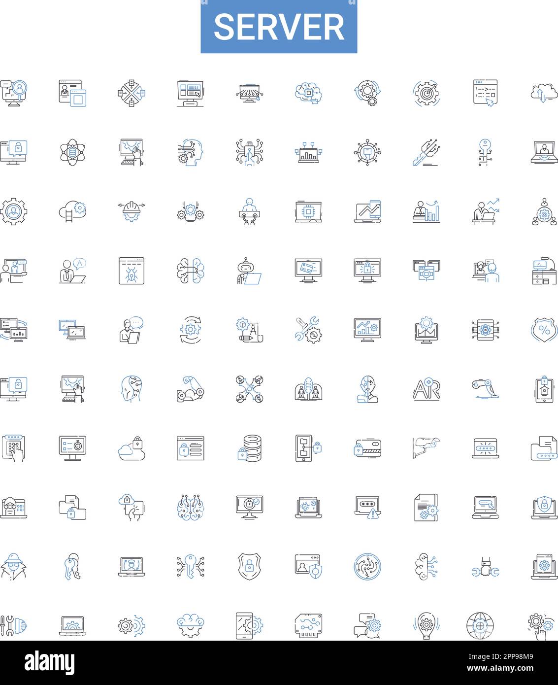 Server Outline Icons Collection Server Hosting Servers Web Server Database Dns Virtual