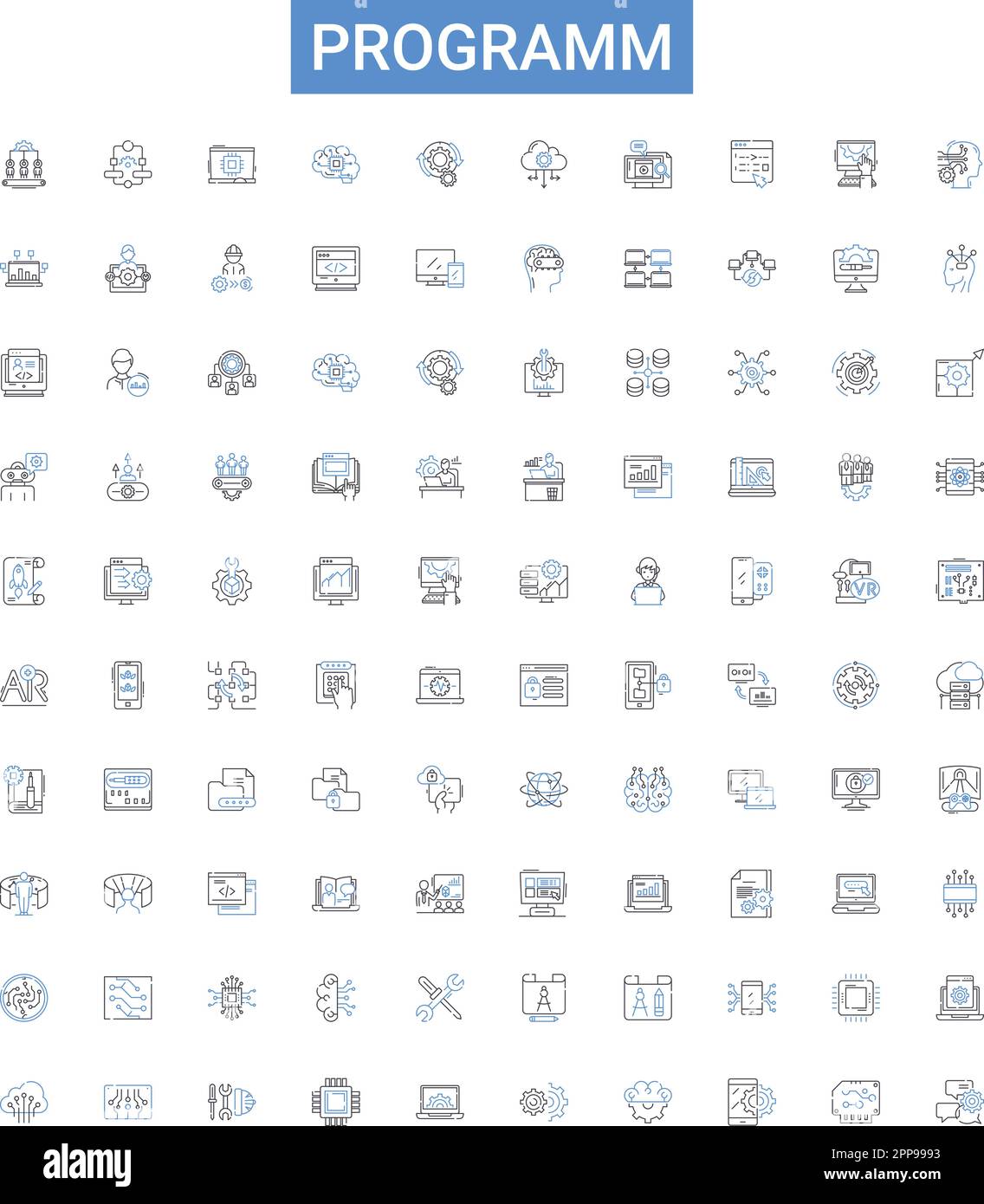 Programm Outline Icons Collection Program Programm Programming Plans Scripts Algorithms