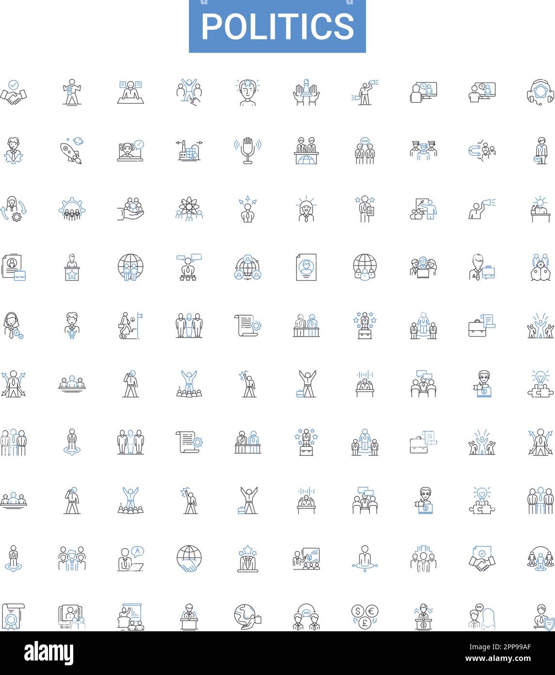 Politics outline icons collection. Politics, Political, Politician ...