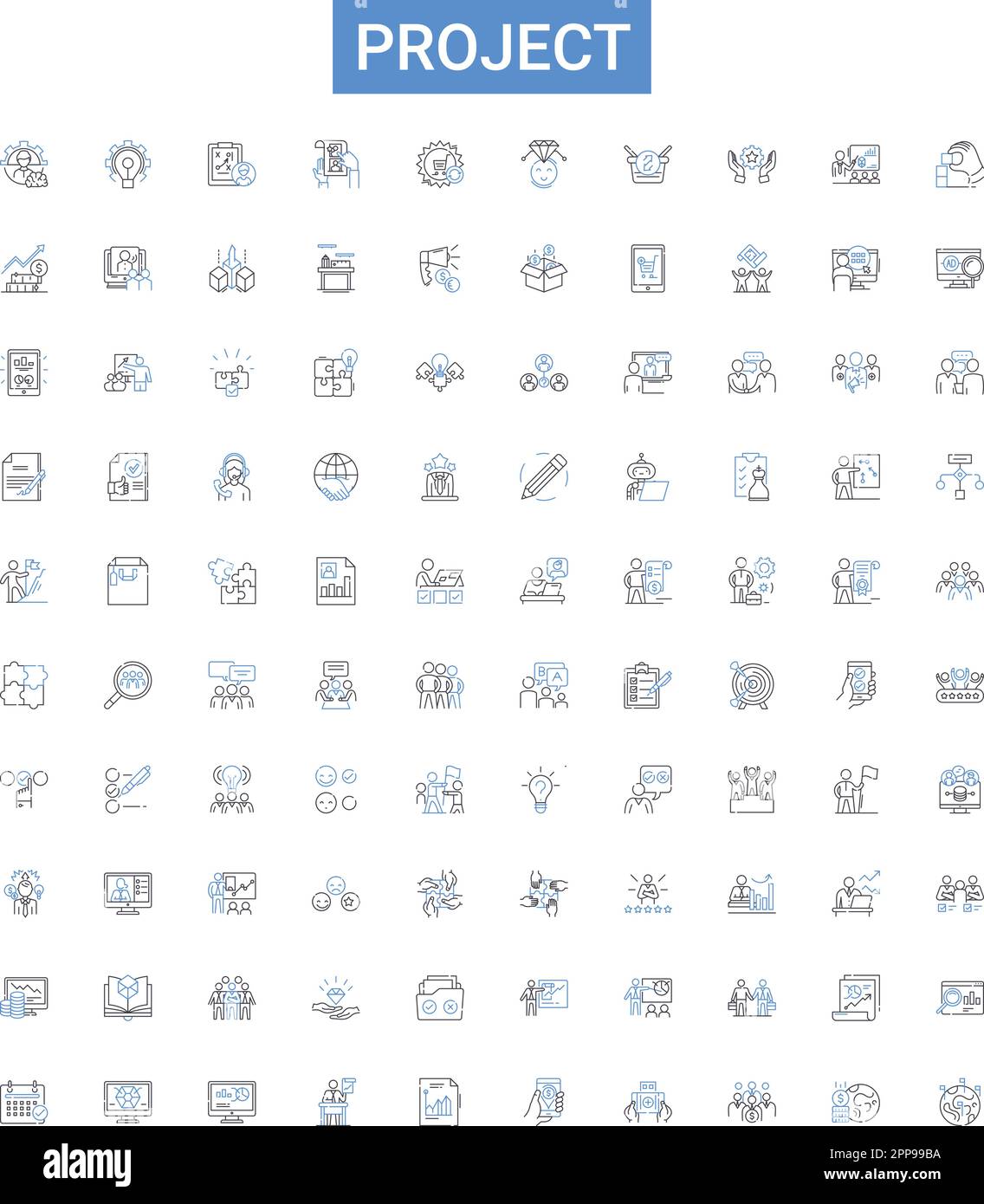 Project outline icons collection. Project, Planning, Task, Management ...