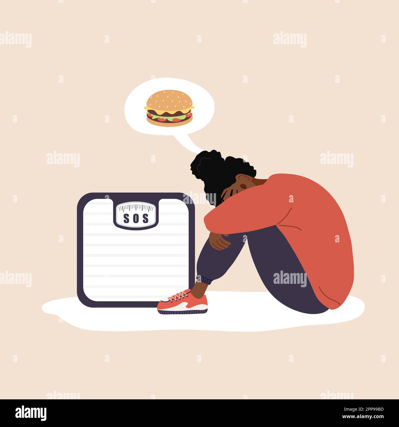 Unhappy african american lady Stock Vector Images - Alamy