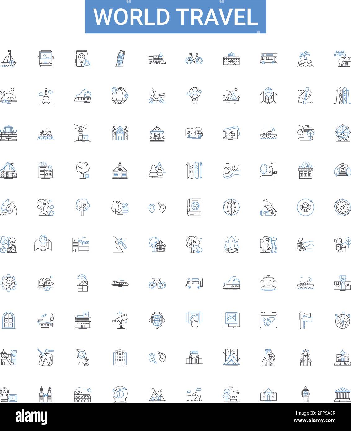 World travel vector line icons set. World, Travel, Globe, Explore ...