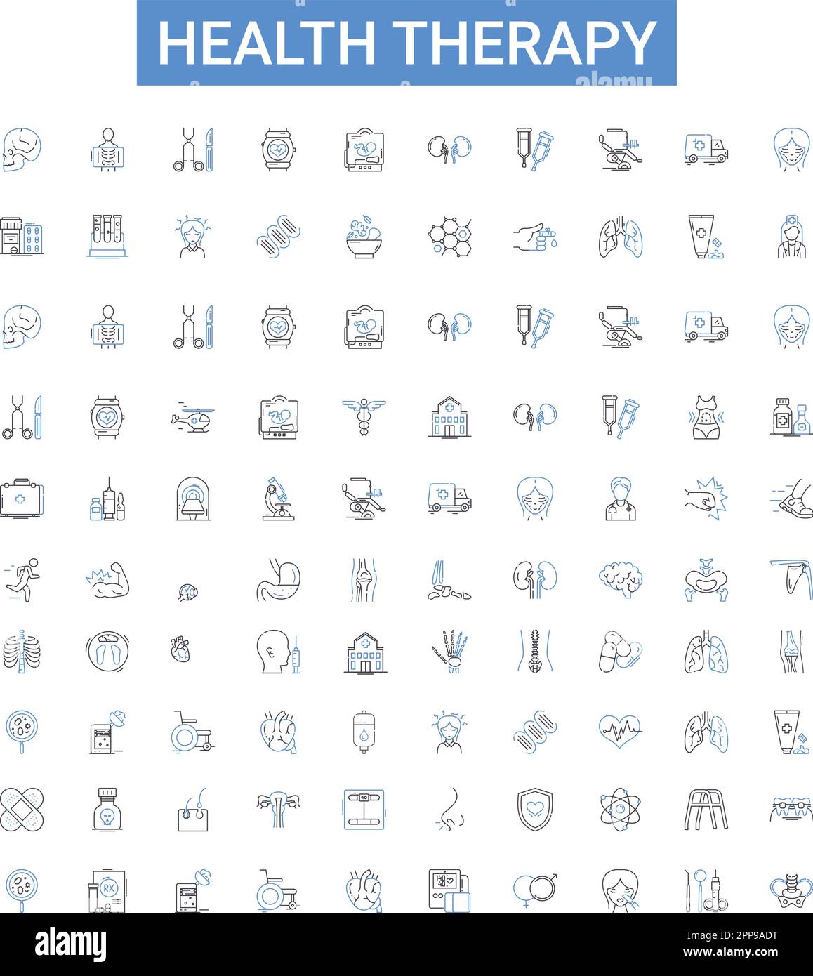 Health therapy outline icons collection. Therapy, Health, Medical ...