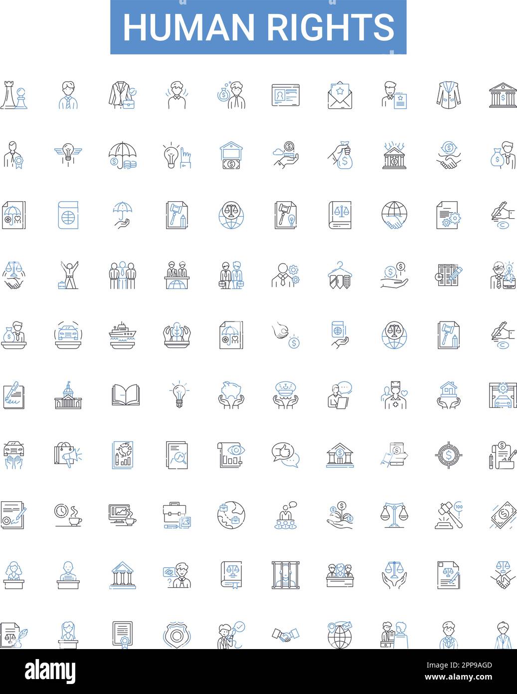 human rights outline icons collection. Human, Rights, Equality, Dignity ...