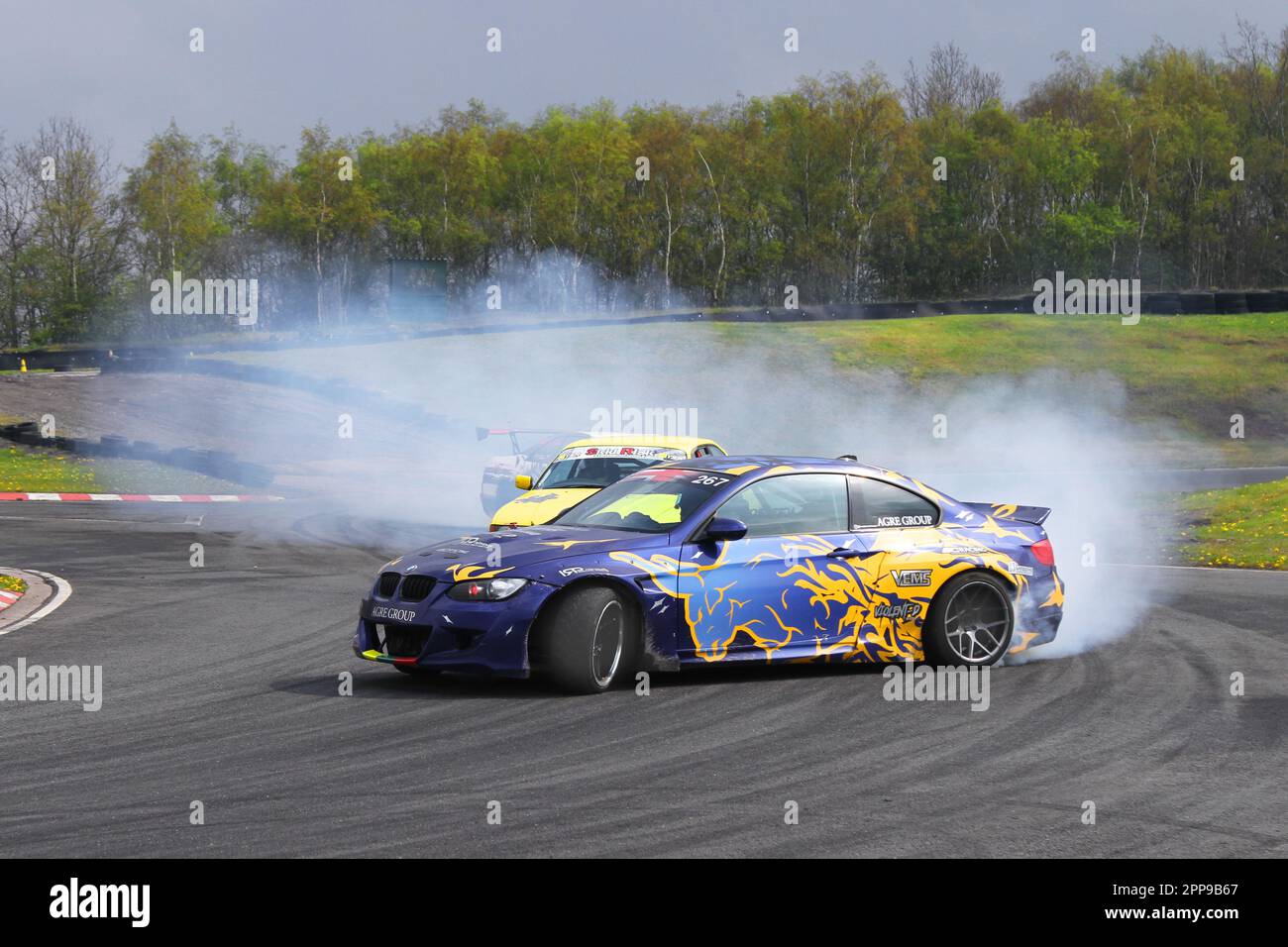 AGRE Group BMW M3 burning rubber and tires screeching at Three 3 ...