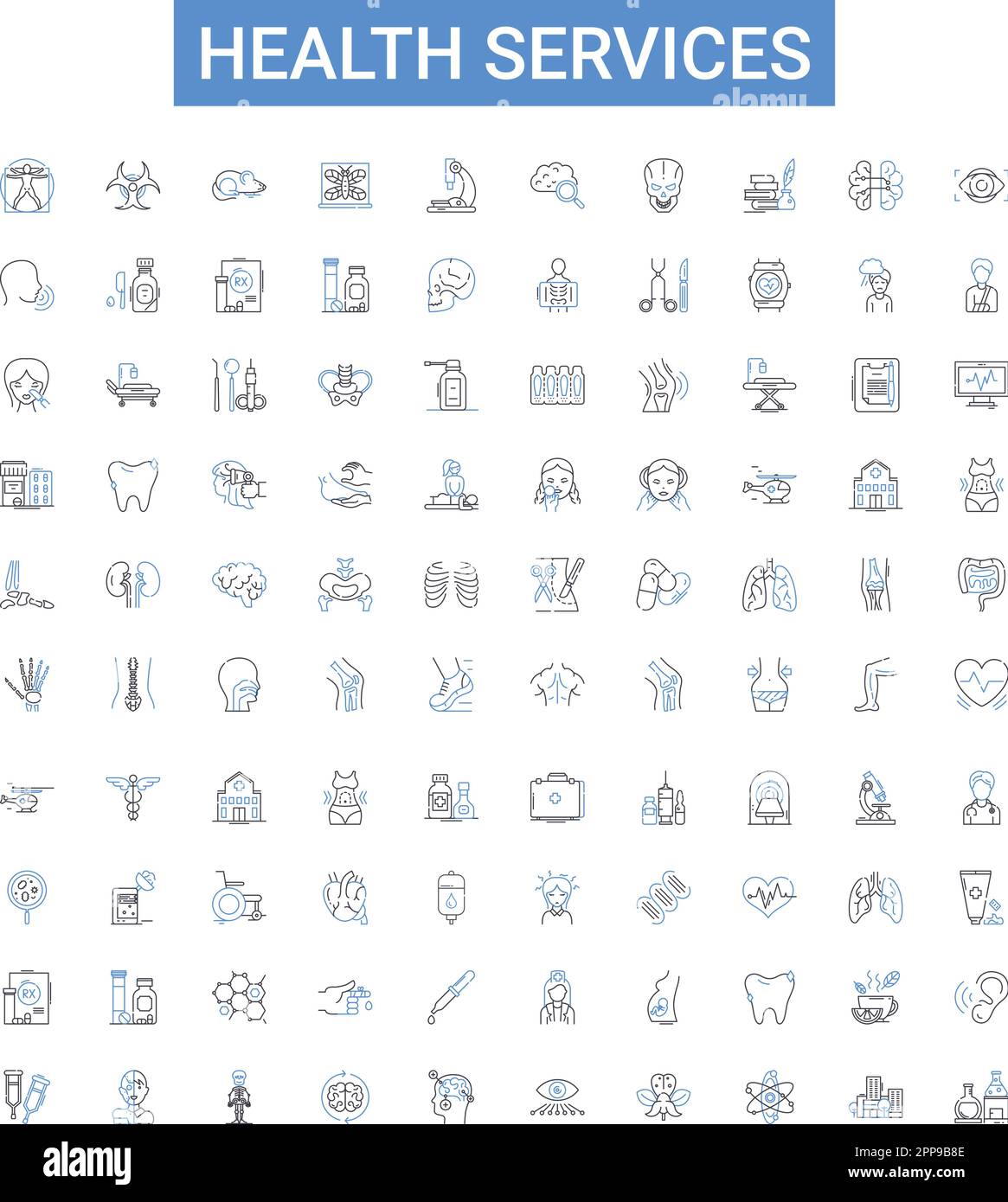 Health services outline icons collection. Healthcare, Services ...